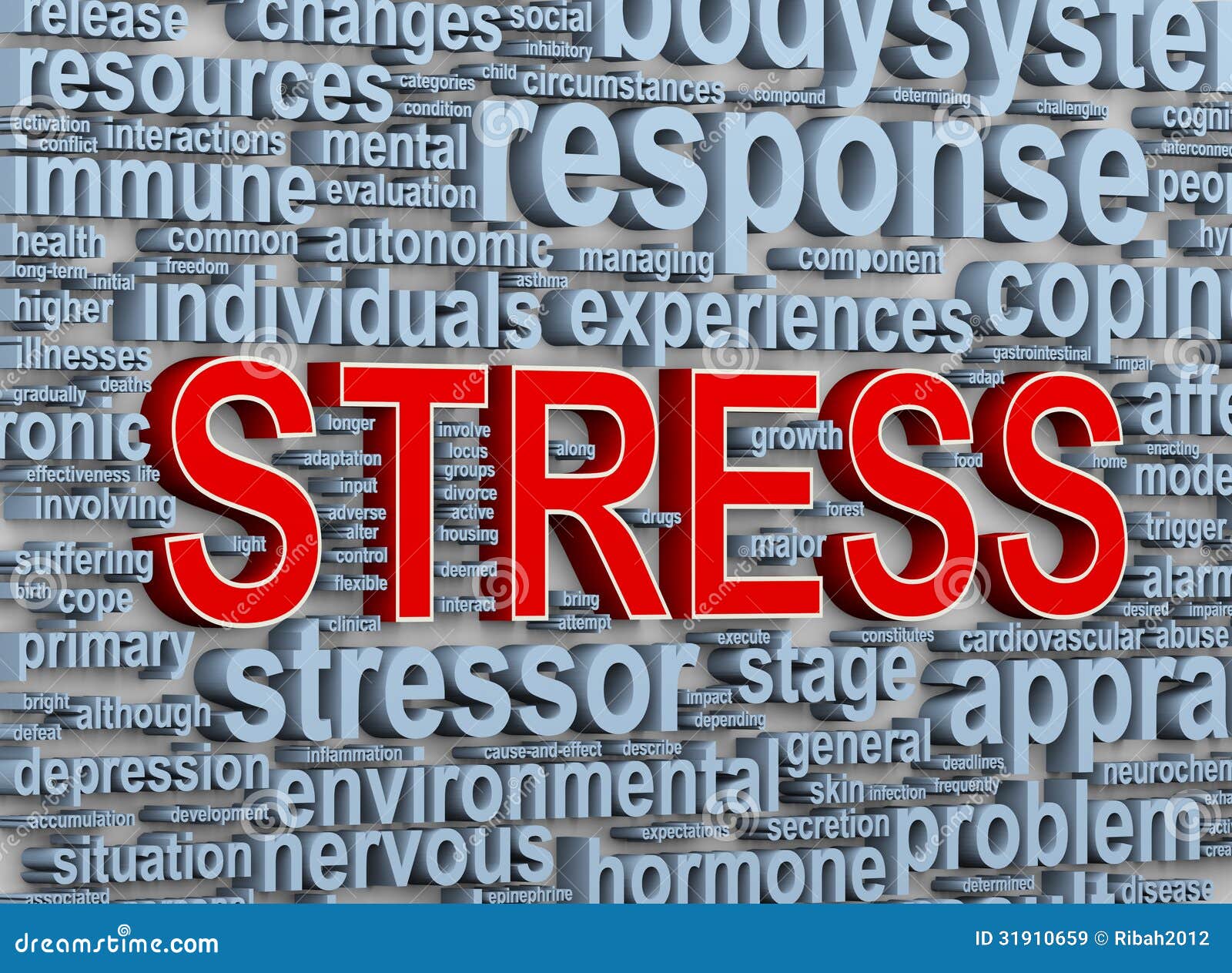 3d word tags of stress stock illustration. Illustration of exhausted ...