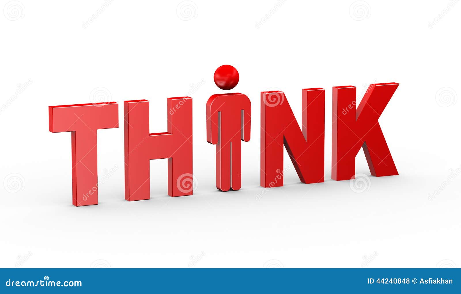 3d word think stock illustration. Illustration of concentrate - 44240848