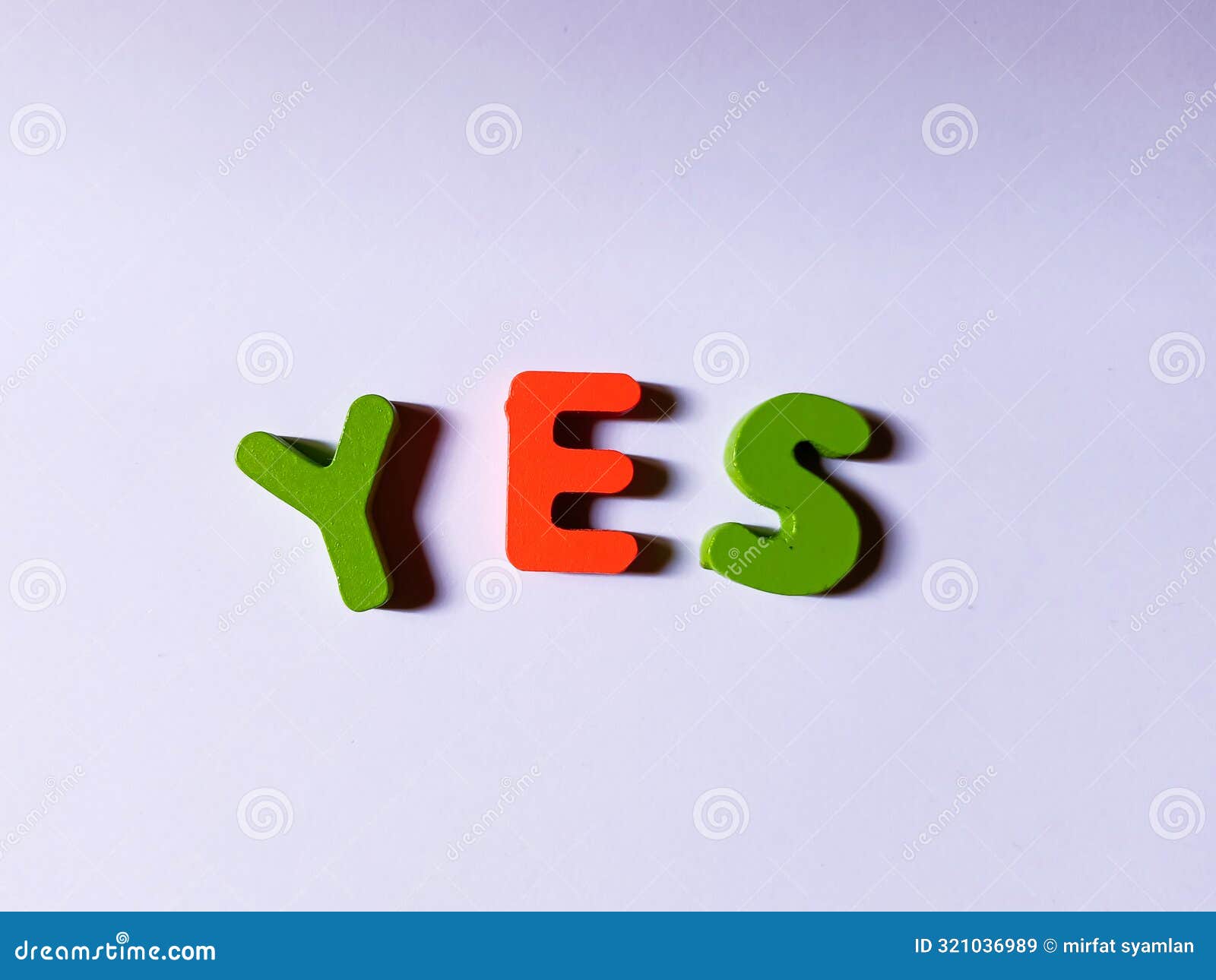 3d Word Yes from Kid Toy Colourful Letters Stock Image - Image of ...
