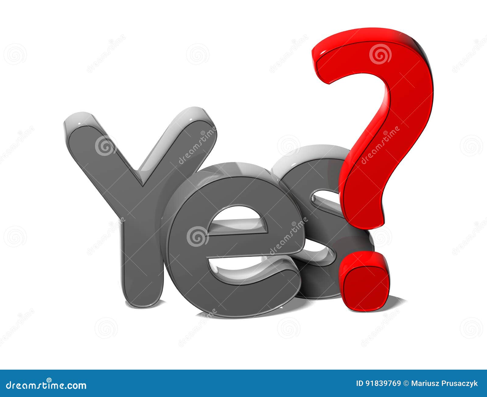 3D Word Yes on White Background Stock Illustration - Illustration of ...