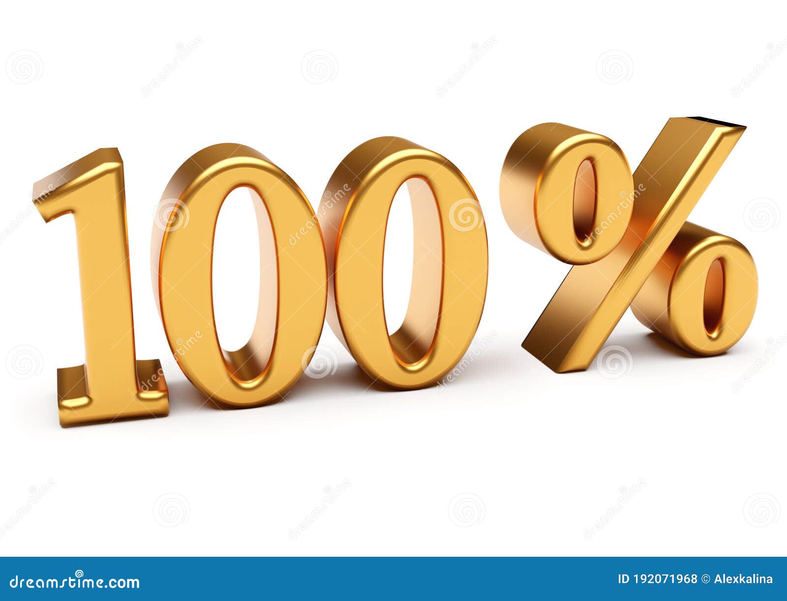 3d Words 100 Percent Isolated on White Stock Illustration ...