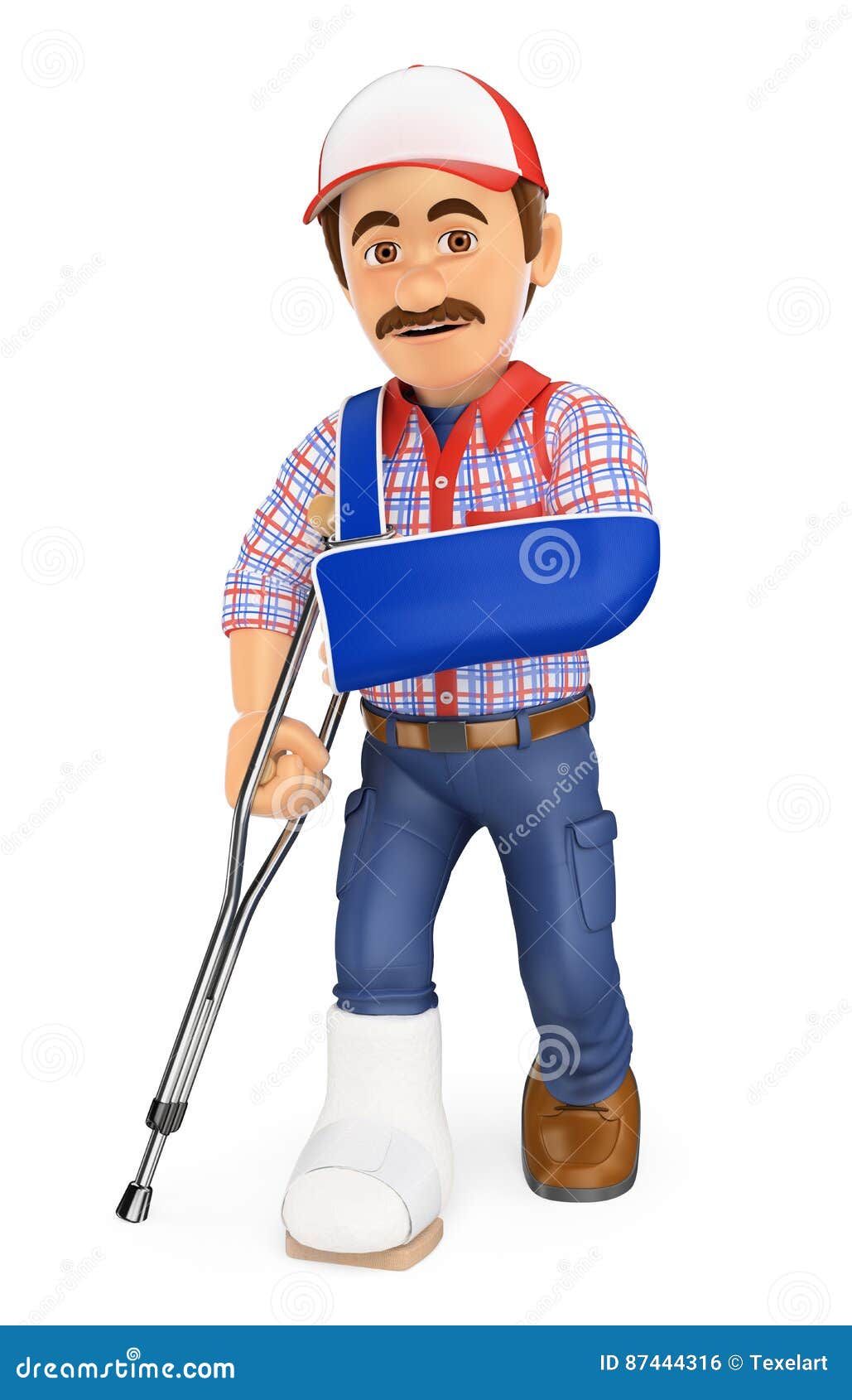 Worker With Plaster Cartoon Illustration | CartoonDealer.com #37249864