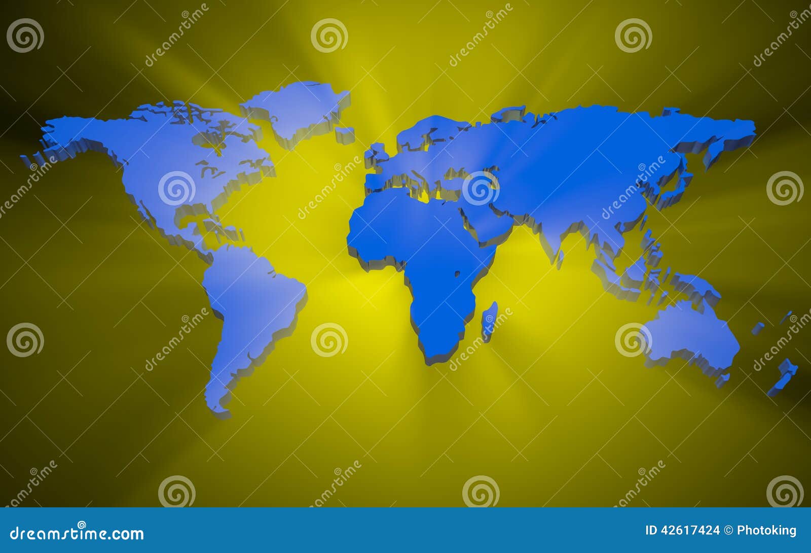 3D world map stock illustration. Illustration of geography - 42617424