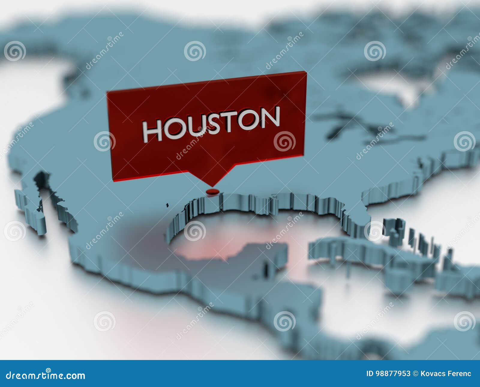 3d World Map Sticker - City of Houston Stock Illustration ...