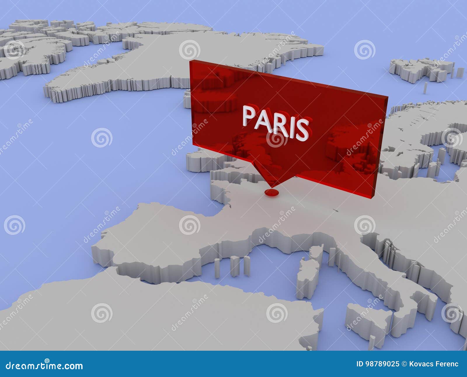 3d World Map Sticker - Paris Royalty-Free Stock Photo | CartoonDealer ...