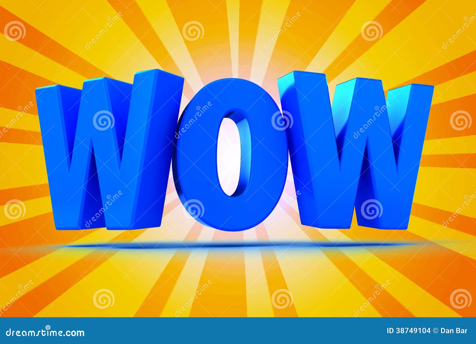 3d wow text stock illustration. Illustration of shock - 38749104