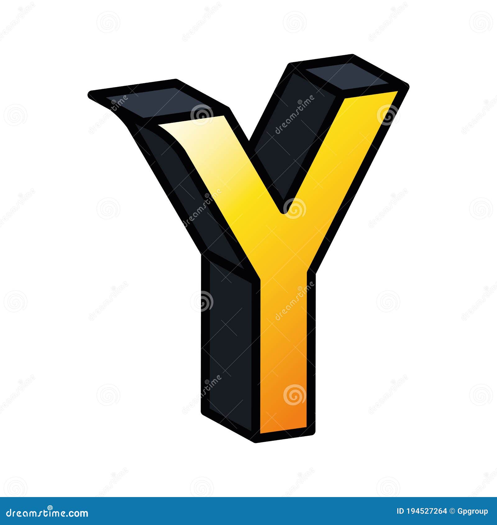 3d y letter vector design stock vector. Illustration of text - 194527264