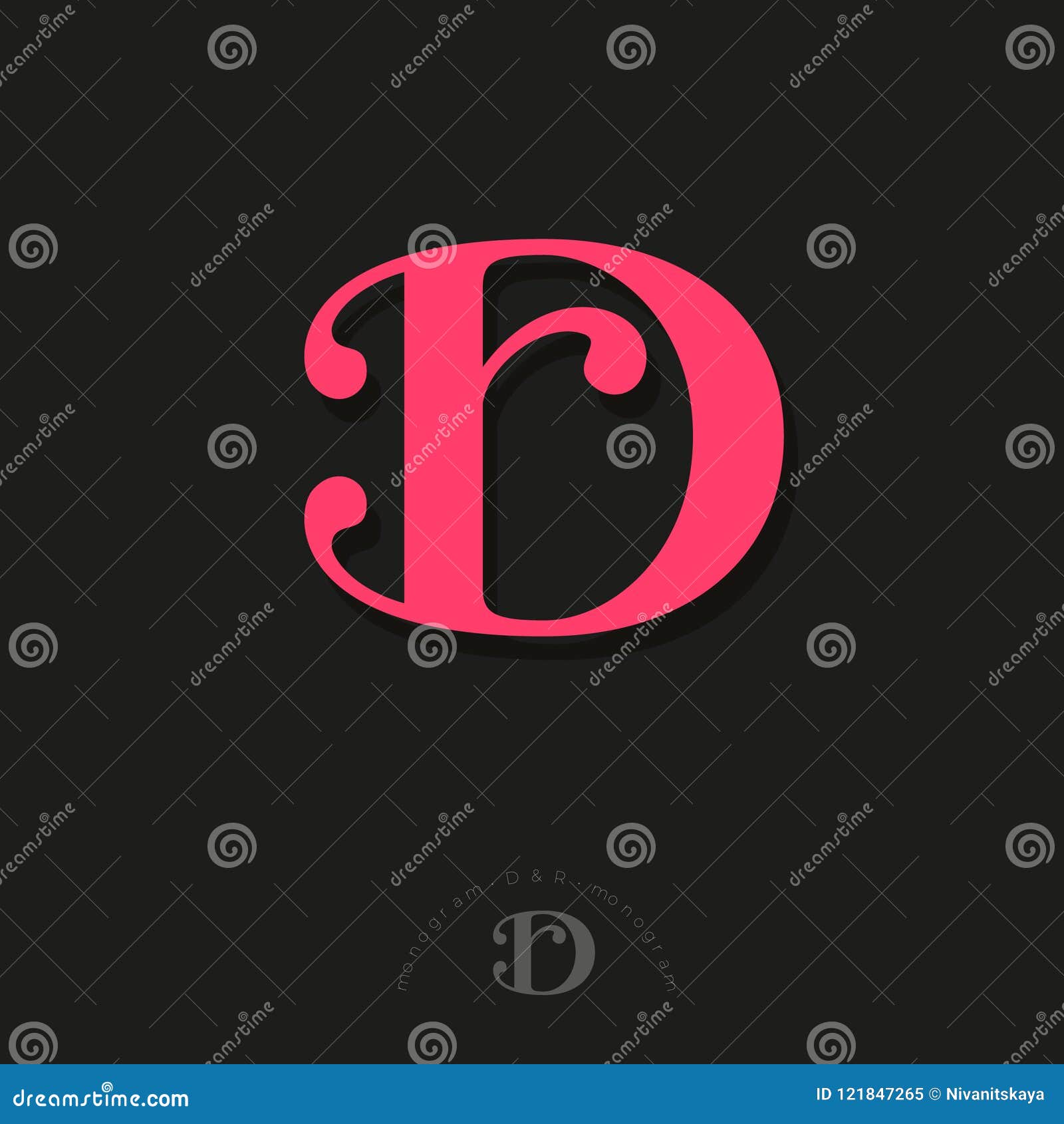 D Y R Combinaron Las Letras, La Inicial De Letras Hermosas Ilustración ...