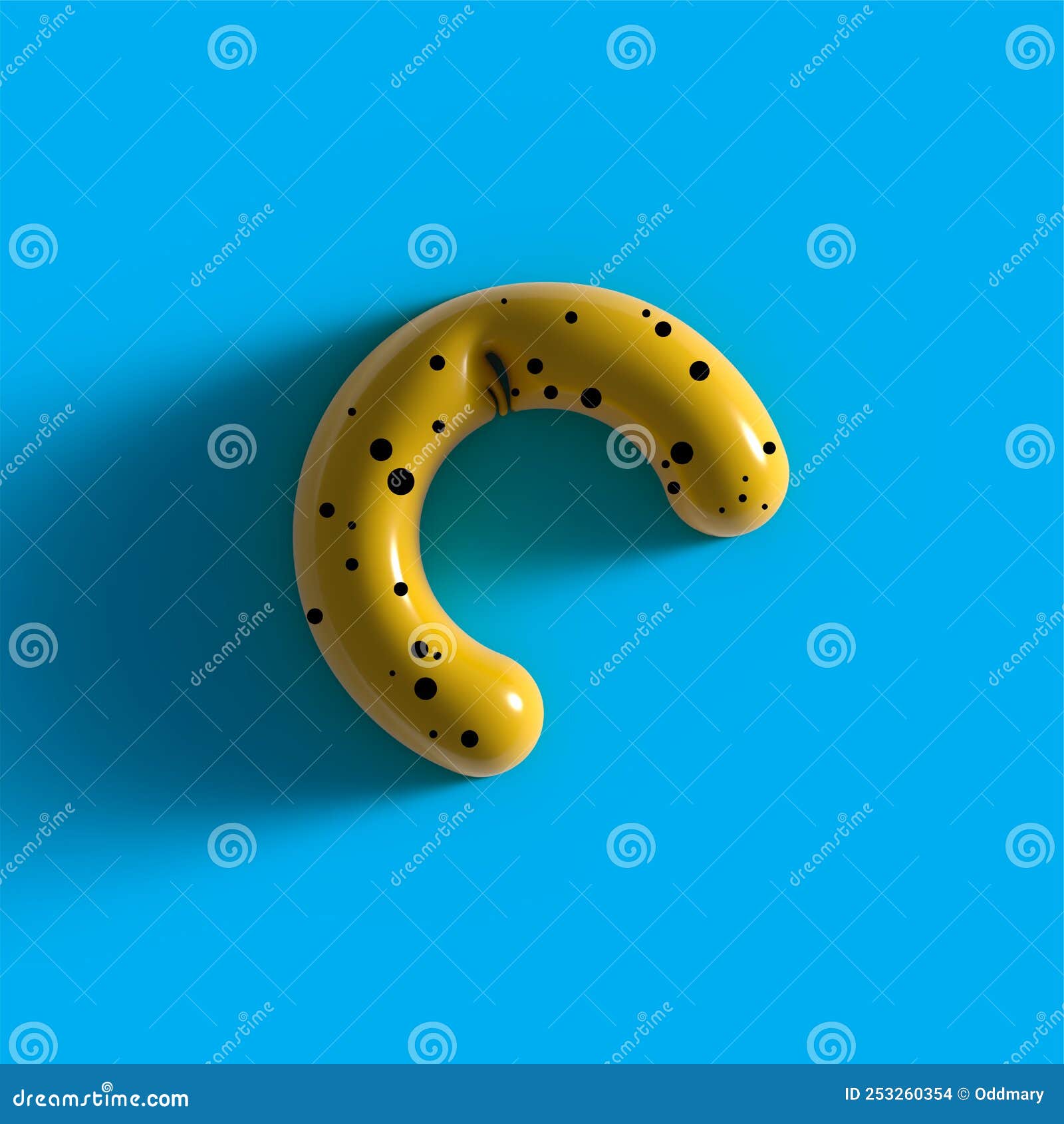 3d Yellow Bubble Plastic Letter E . Glossy Yellow Alphabet Letter E ...