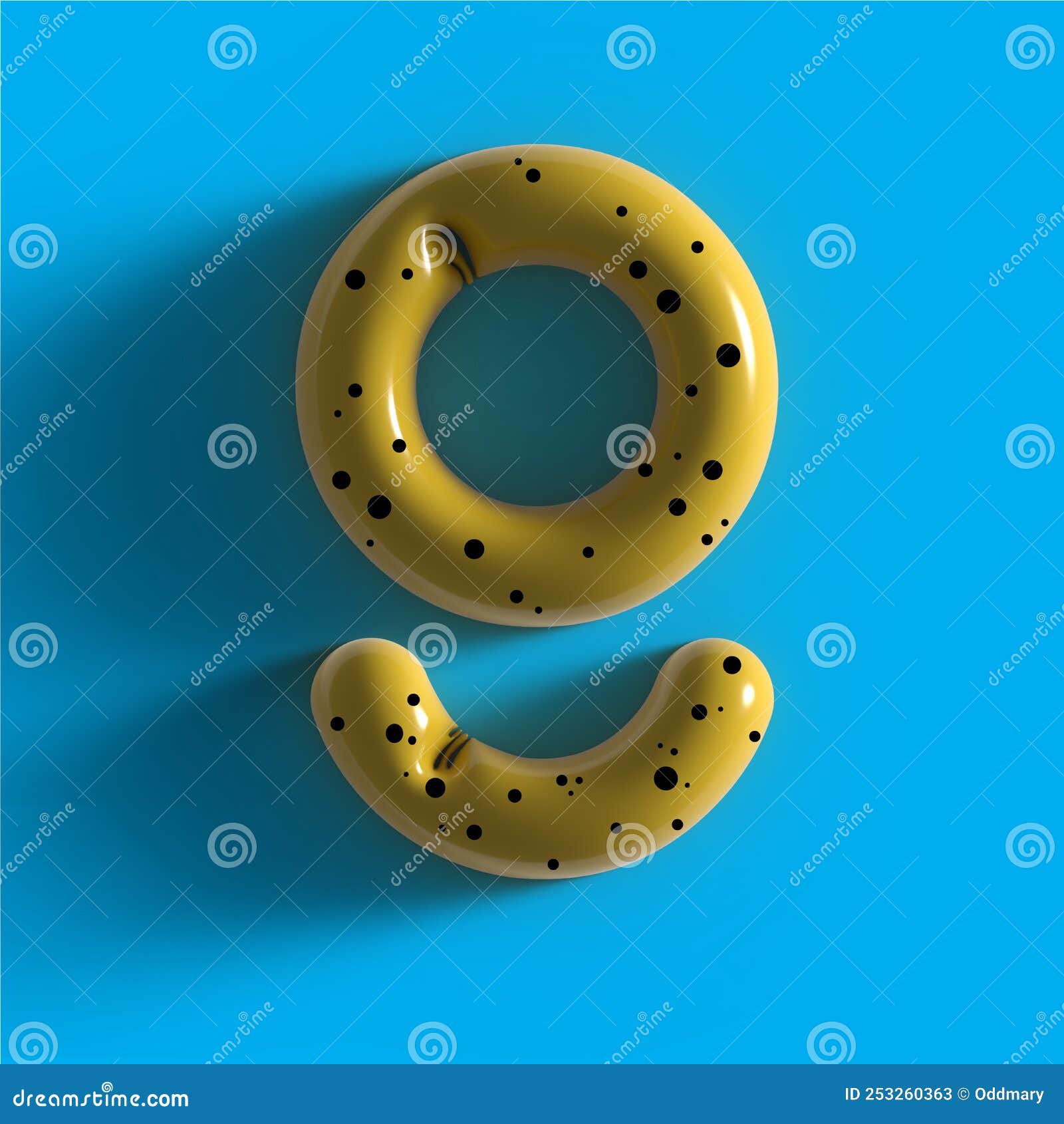3d Yellow Bubble Plastic Letter G . Glossy Yellow Alphabet Letter G ...