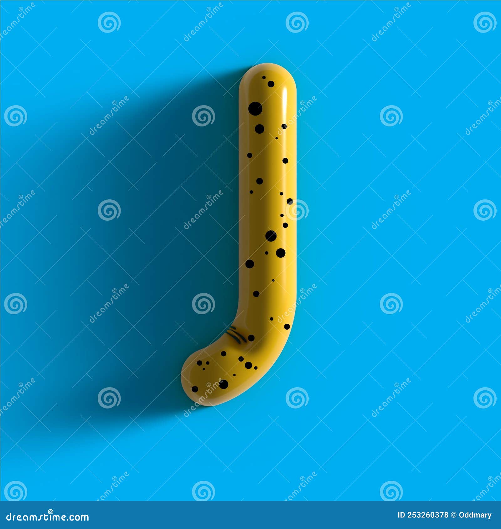 3d Yellow Bubble Plastic Letter J . Glossy Yellow Alphabet Letter J ...