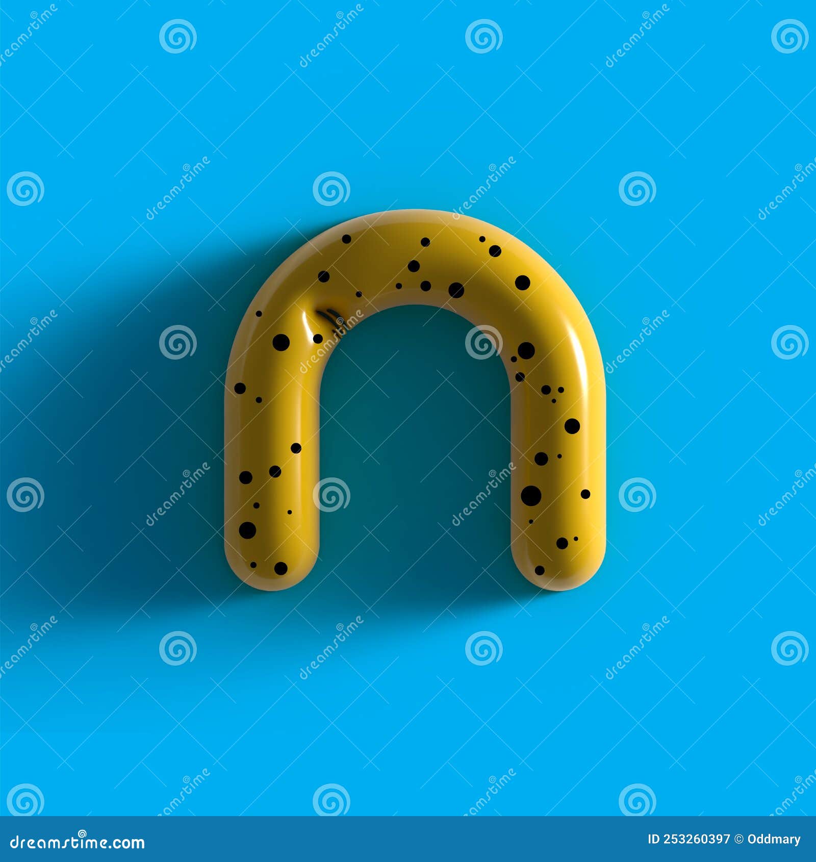 3d Yellow Bubble Plastic Letter N . Glossy Yellow Alphabet Letter N ...