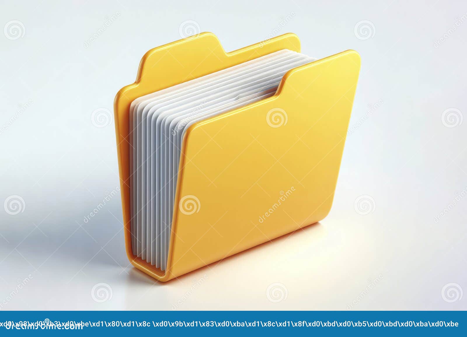 3d Yellow File Folder Isolated on White Background. Ai Generative Stock ...