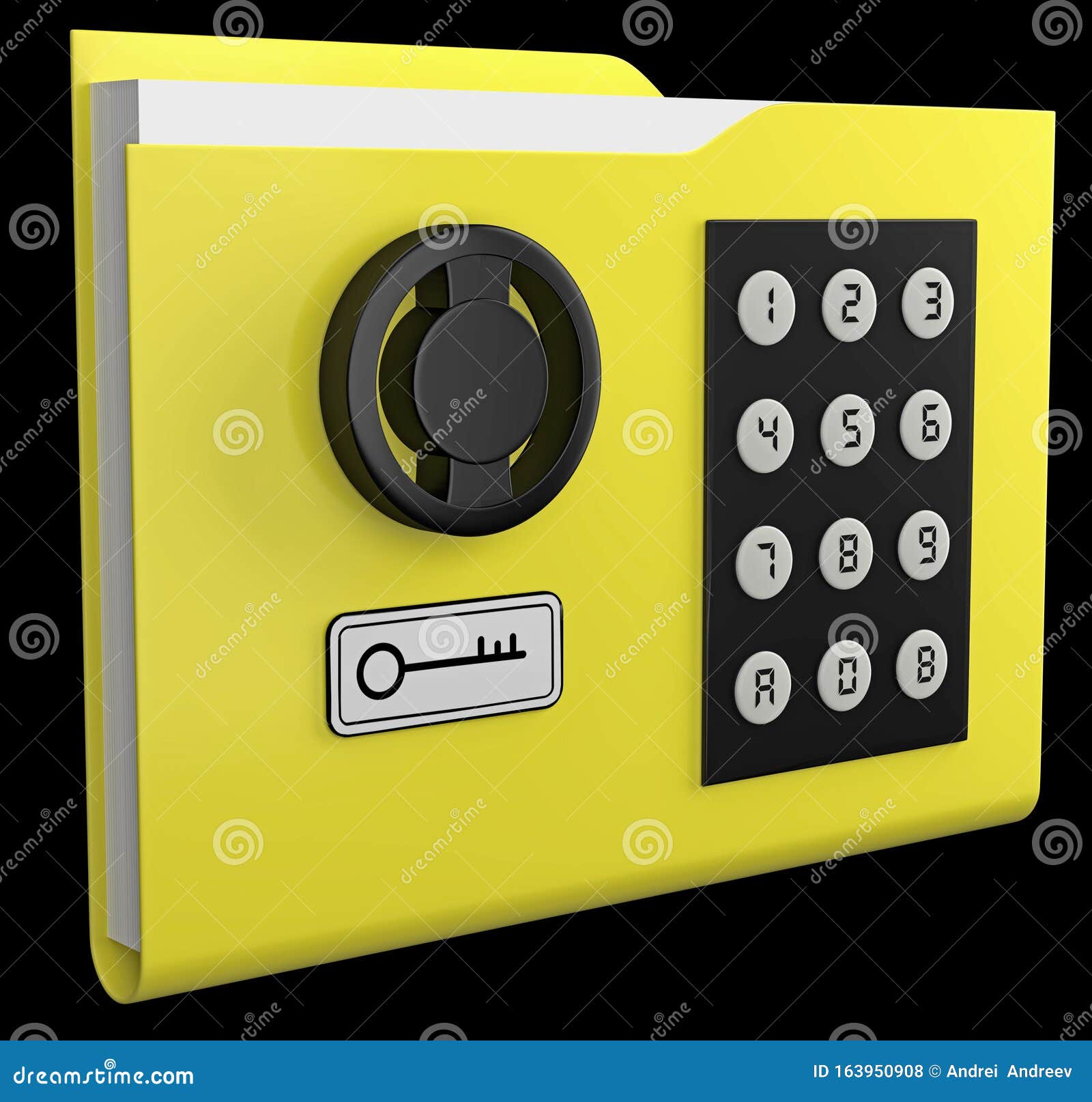 QR Code Safe Login Isometric Concept Icon. QR Code And Password Form On ...