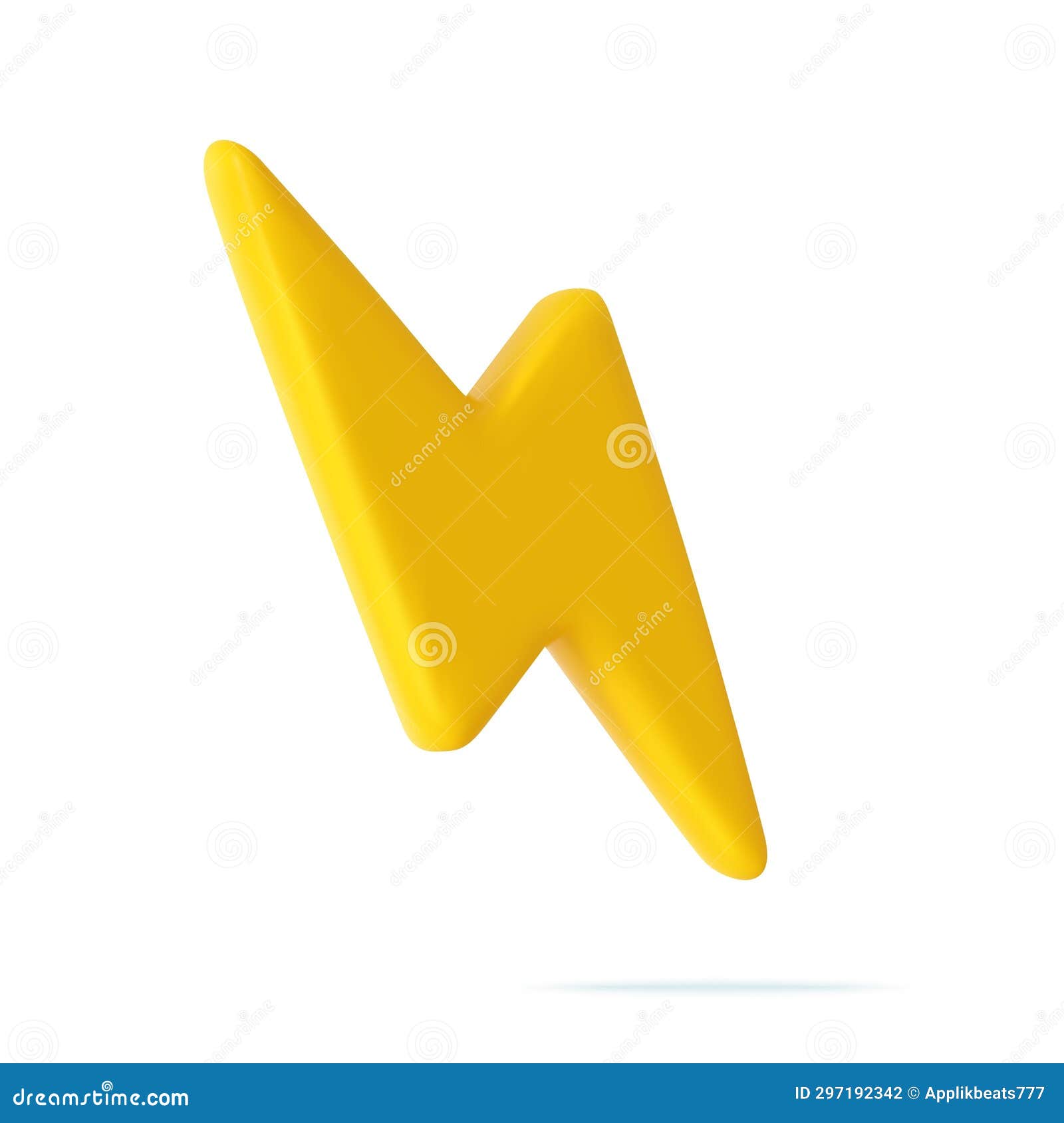 3d Yellow Thunder and Bolt Lighting Flash Stock Illustration ...