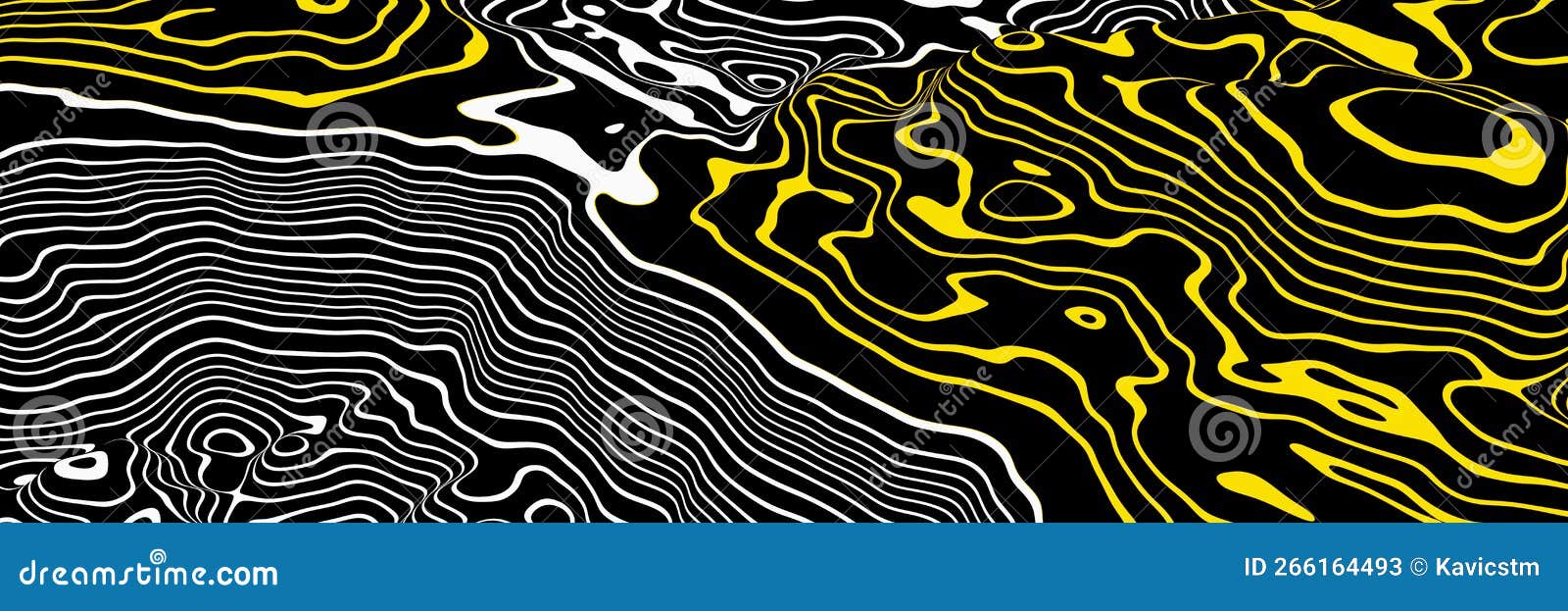 3D Yellow and White Contour Lines. Topographic Terrain Stock ...