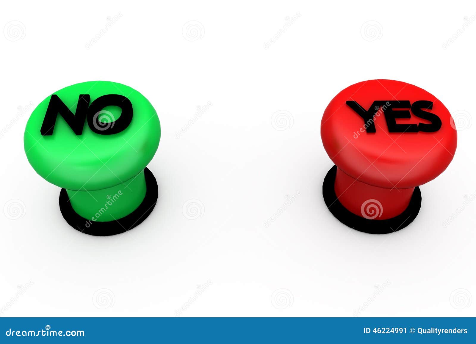 3d yes no button concept stock illustration. Illustration of abstract ...