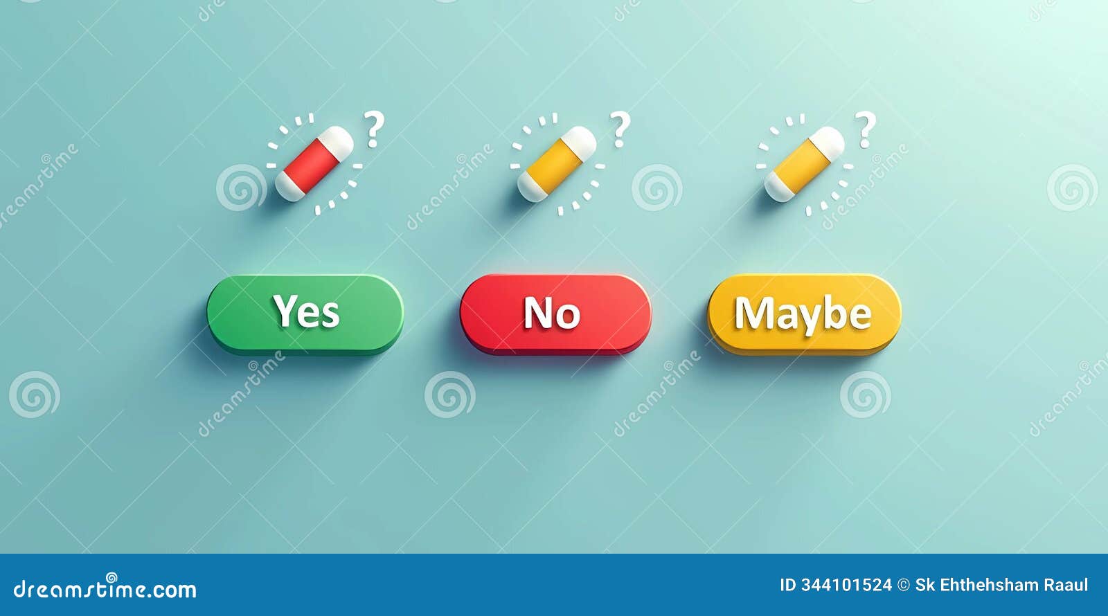 Yes No Maybe Speech Bubble Comic Book Style Pop Art, Sign Illustration ...