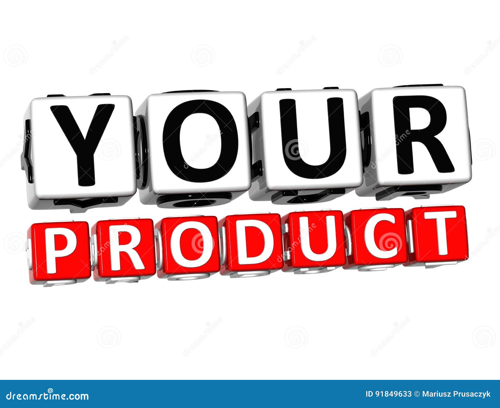 3D Your Product Button Click Here Block Text Stock Illustration ...