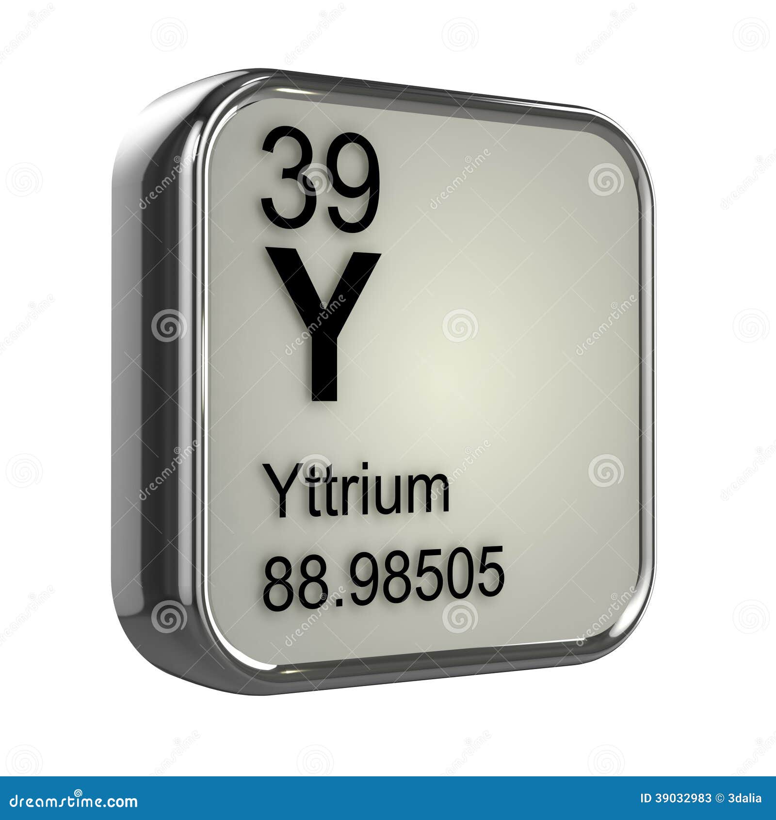Yttrium Y, Element Symbol From Periodic Table Series Stock Photography ...