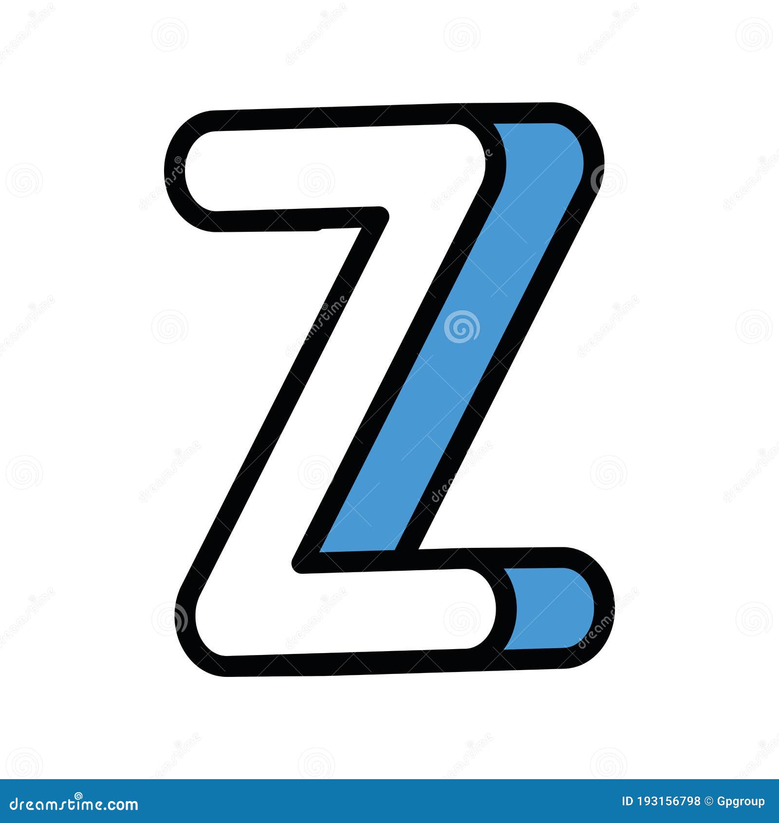 3d z letter vector design stock vector. Illustration of letter - 193156798