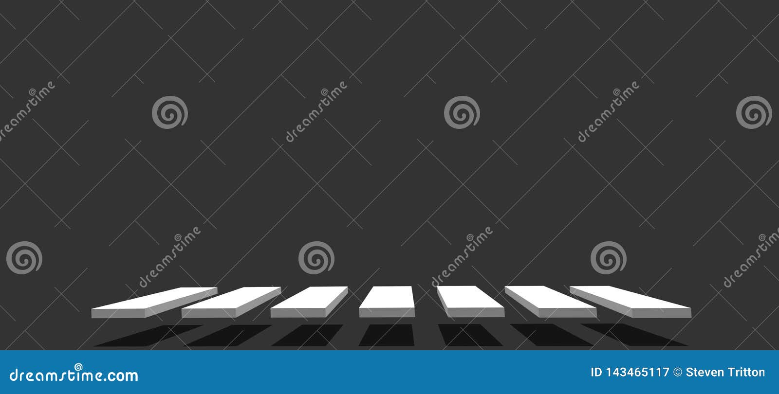 3d Zebra Crossing on a Dark Grey Background Stock Illustration ...