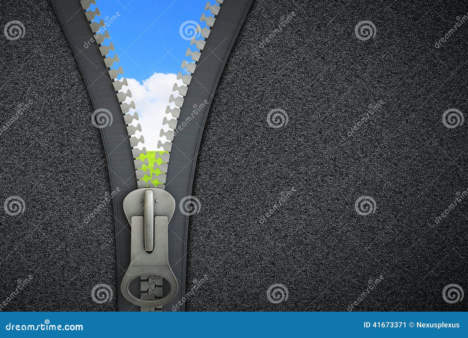 3 D zipper stock image. Image of meadow, cloudscape, fastener - 41673371