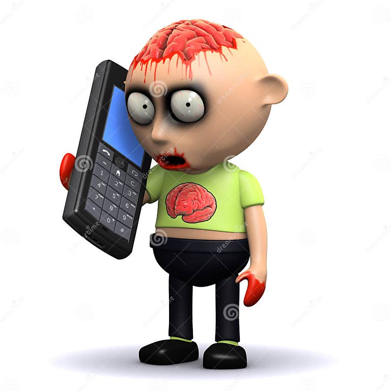 3d Zombie chats stock illustration. Illustration of character - 39856512