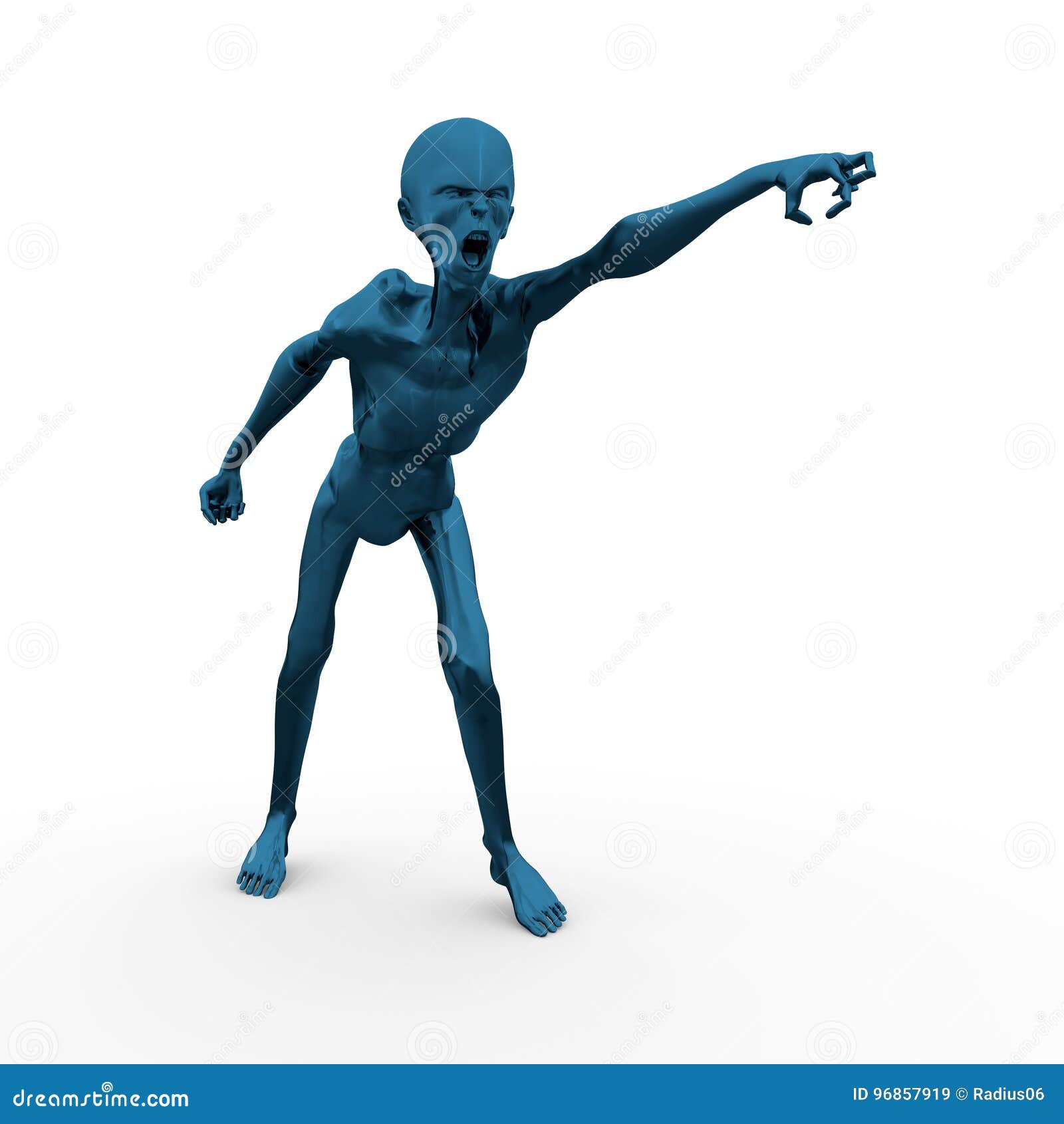 3D zombie model stock illustration. Illustration of corpse - 96857919