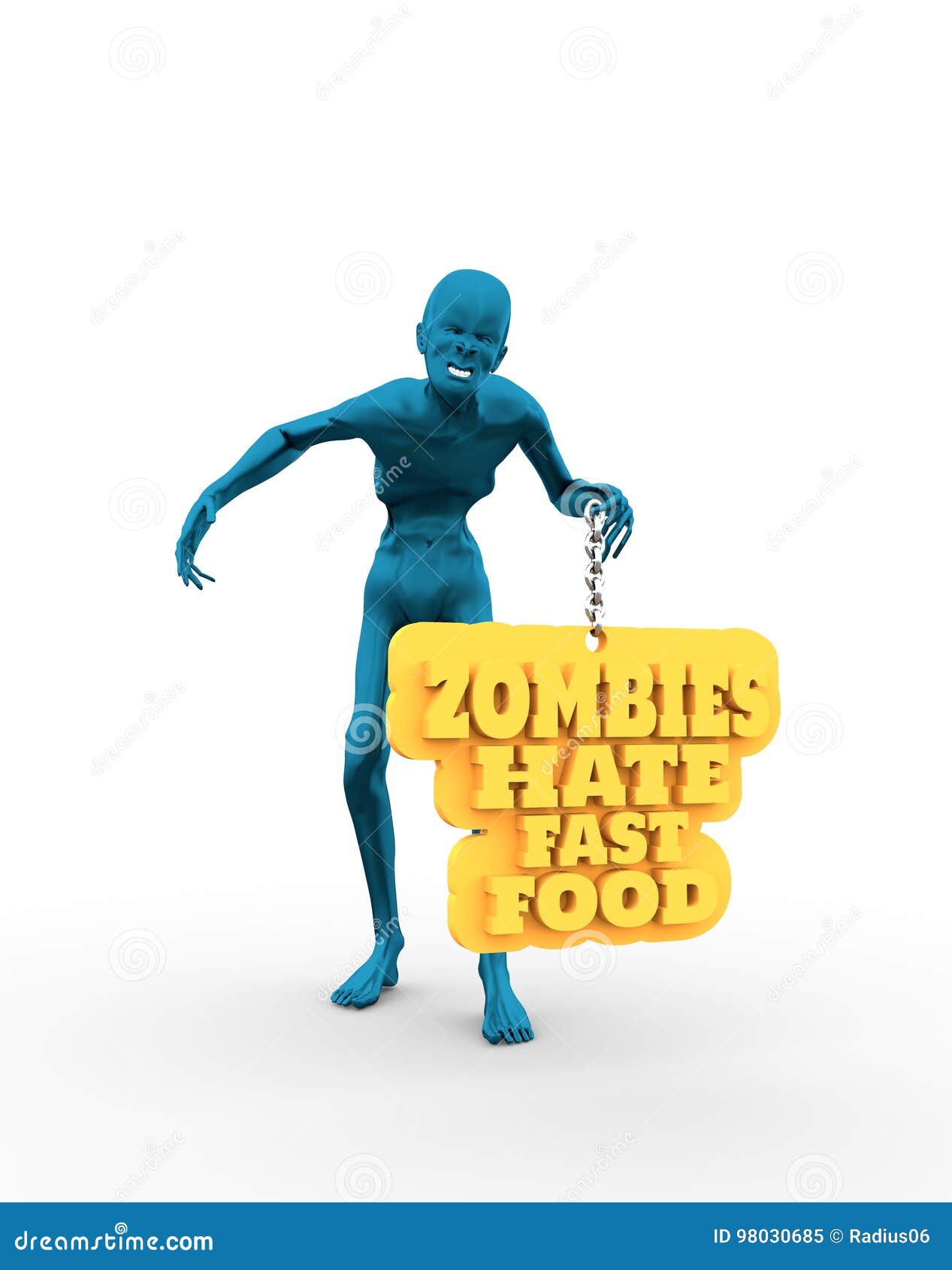 3D zombie model stock illustration. Illustration of hunting - 98030685