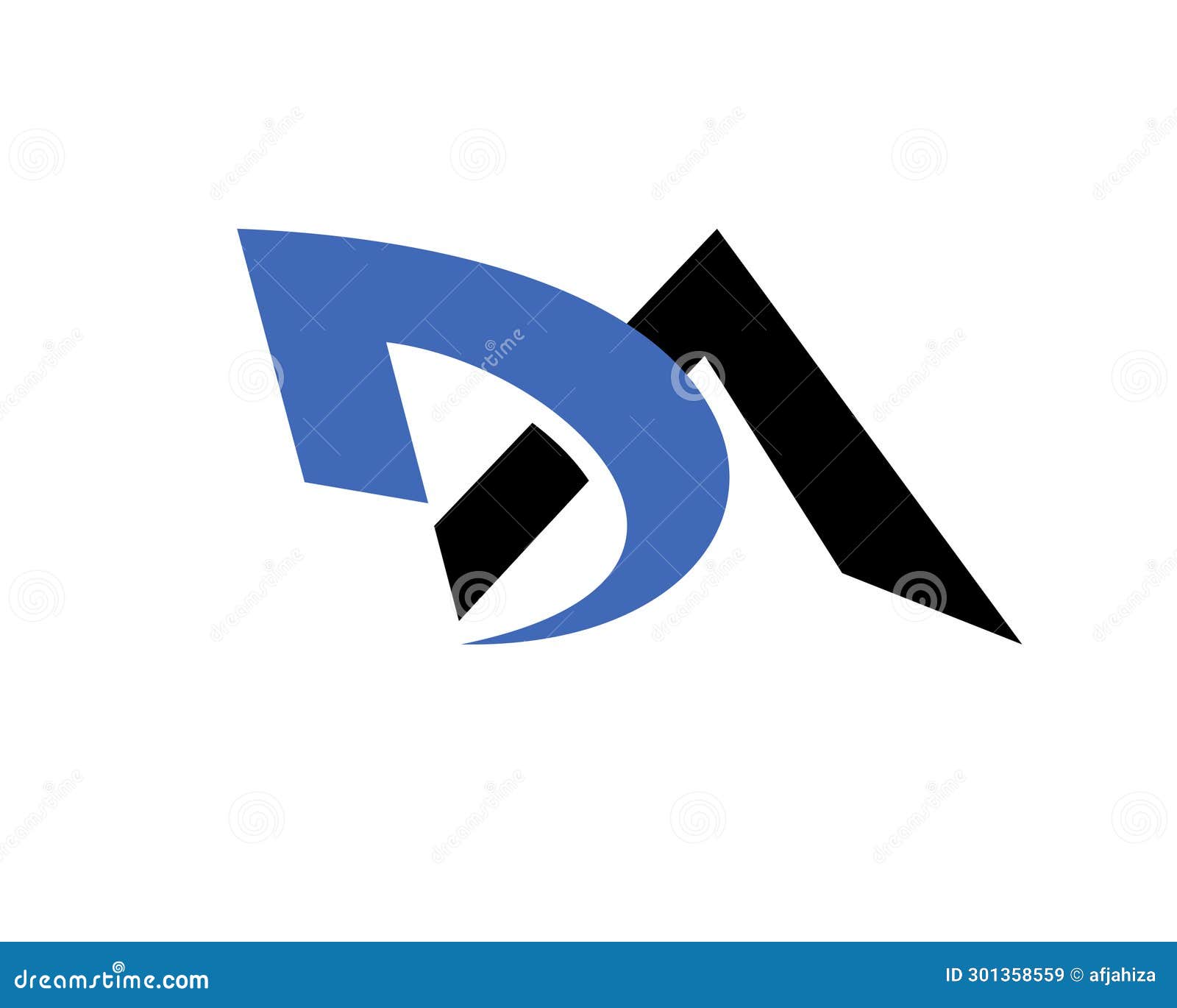 DA AD logo icon template stock vector. Illustration of diagram - 301358559