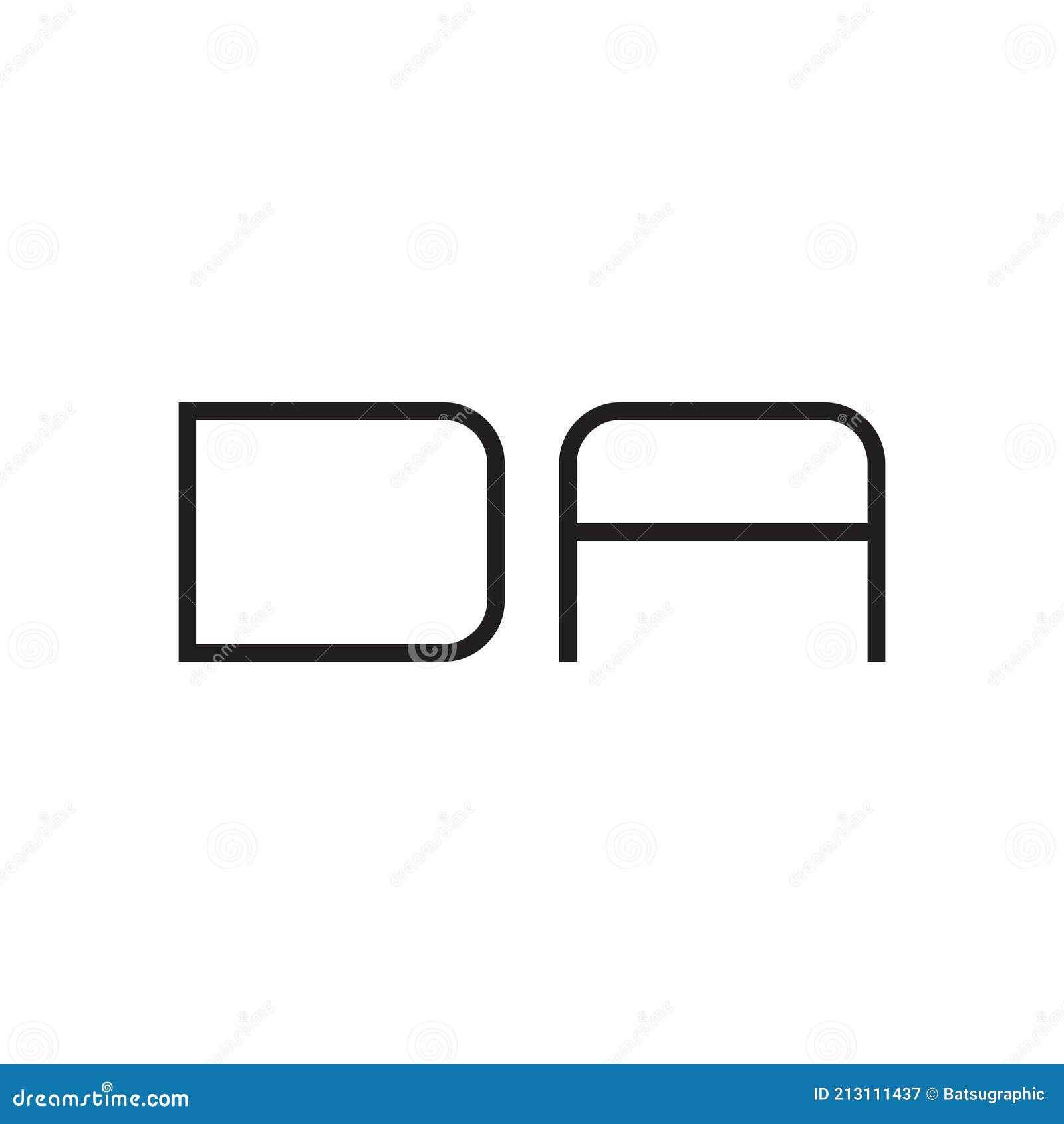 Da Initial Letter Vector Logo Icon Stock Vector - Illustration of ...