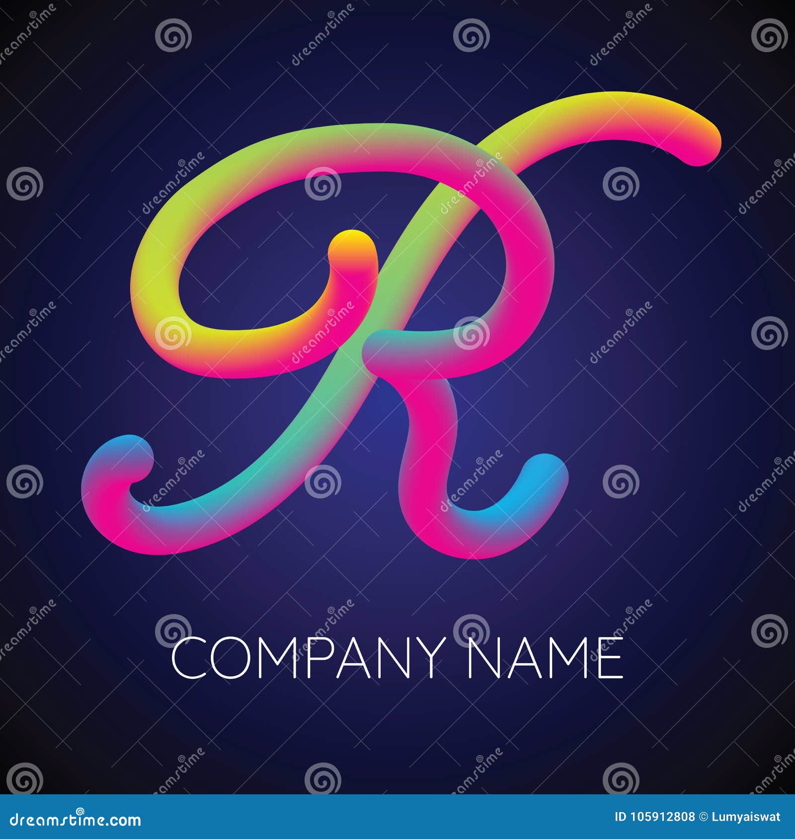 Da Letra R Da Cor De Logo Icon Blending Ilustração do Vetor ...