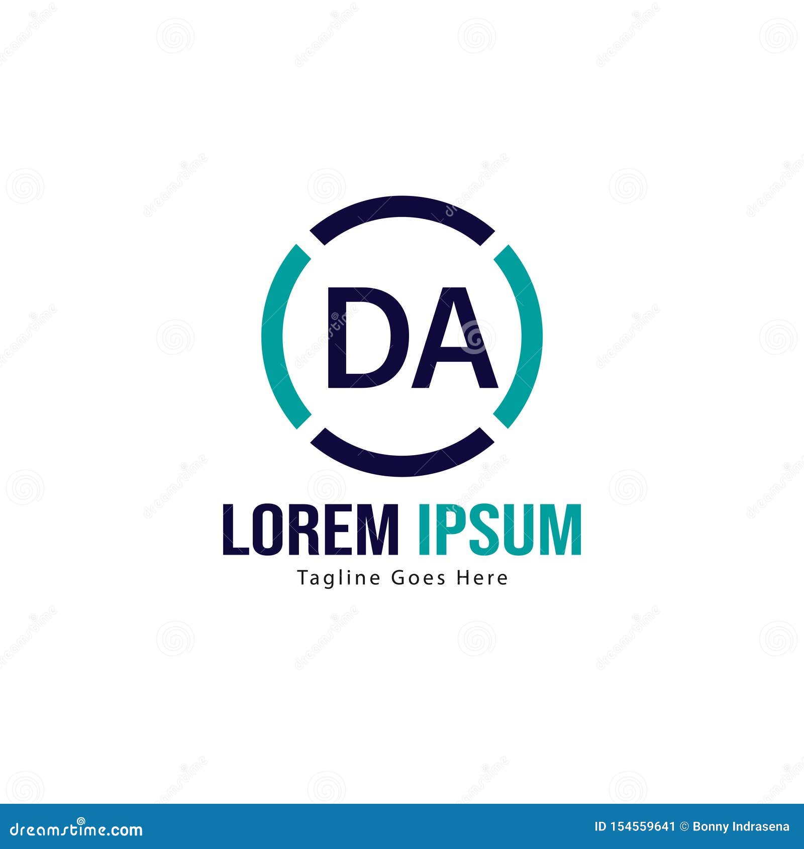 DA Letter Logo Design. Creative Modern DA Letters Icon Illustration ...