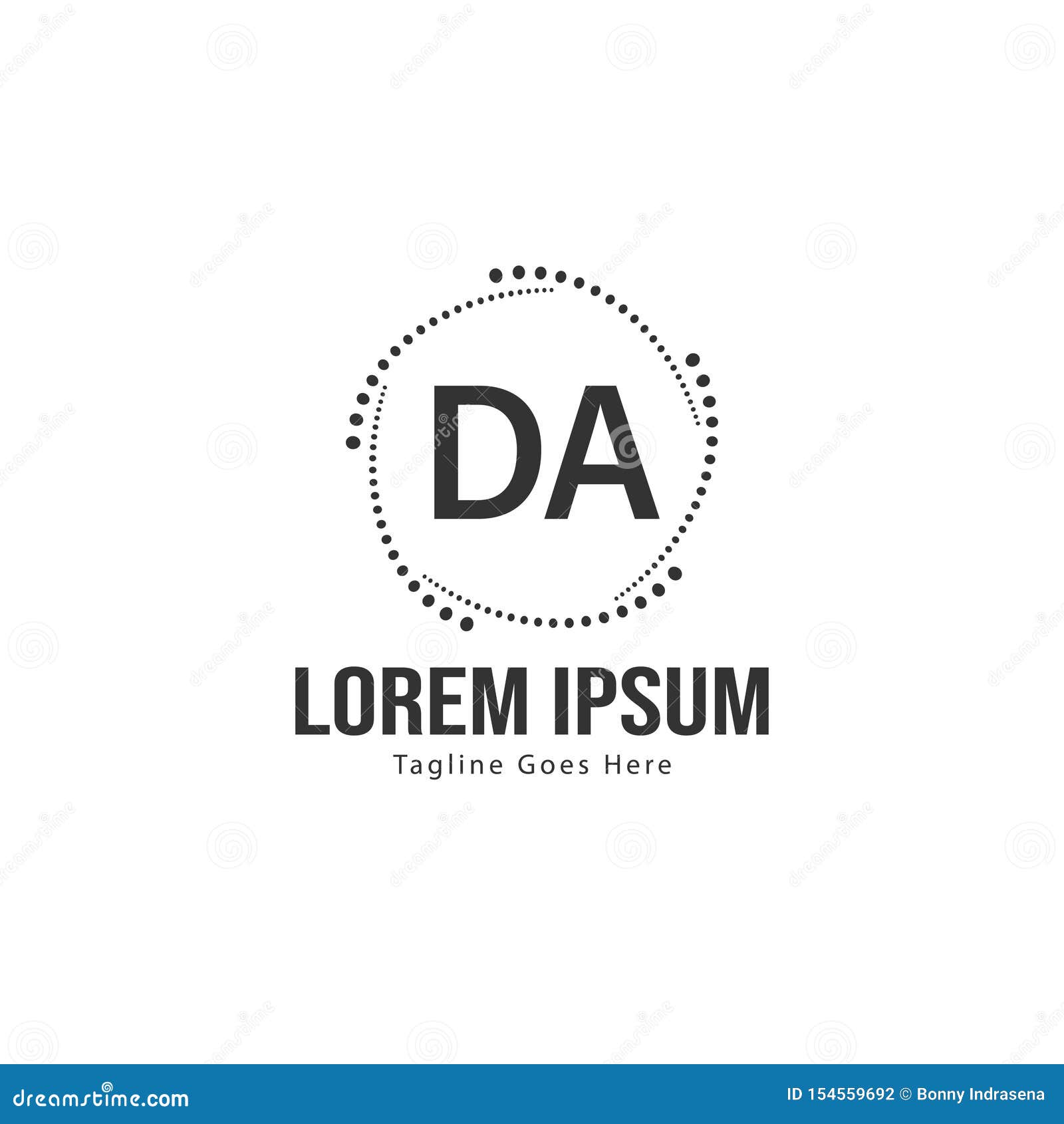 DA Letter Logo Design. Creative Modern DA Letters Icon Illustration ...
