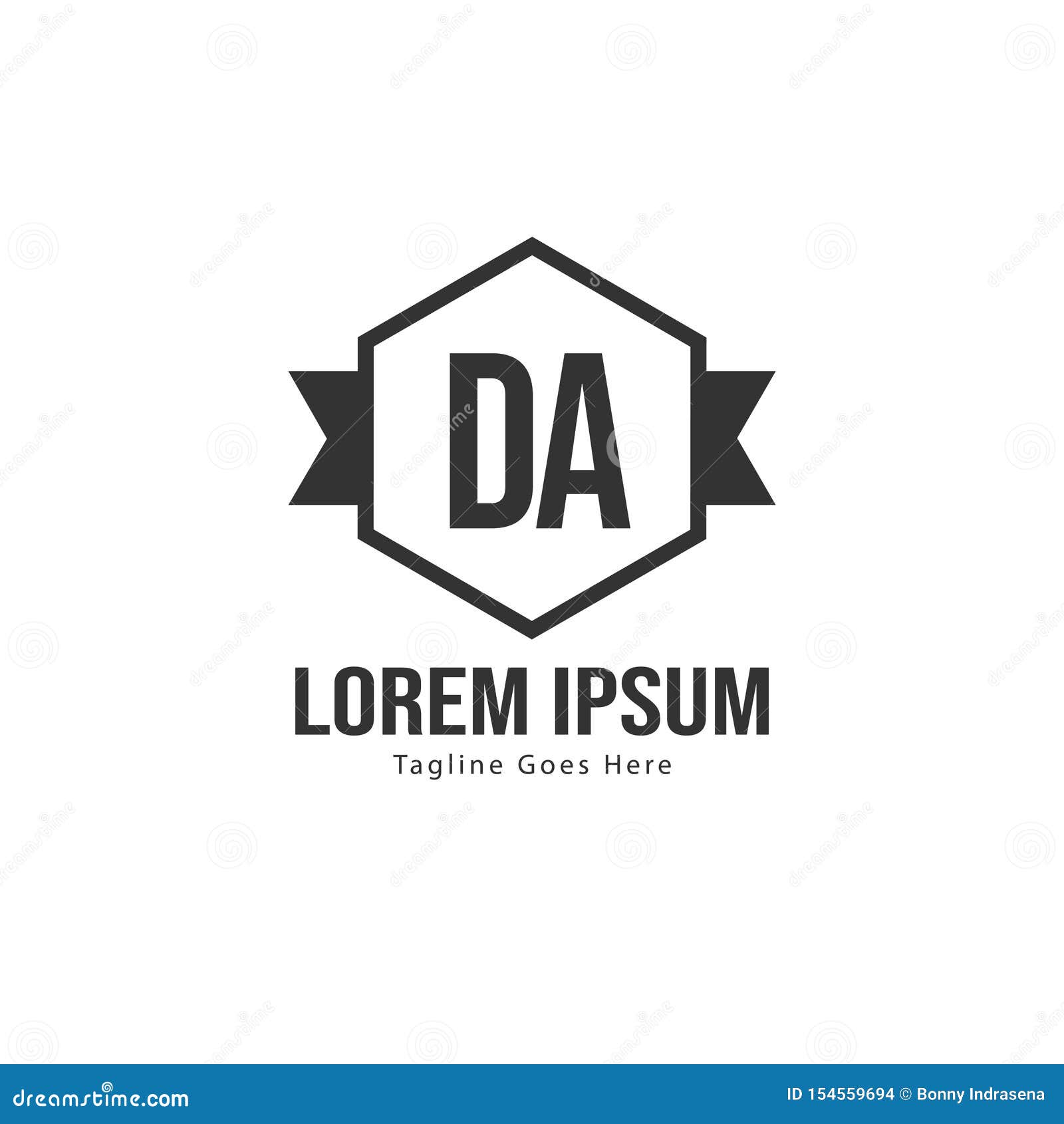 DA Letter Logo Design. Creative Modern DA Letters Icon Illustration ...