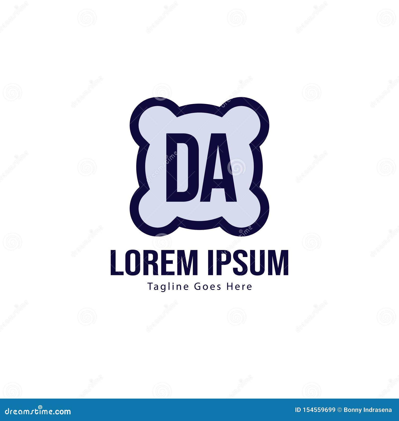 DA Letter Logo Design. Creative Modern DA Letters Icon Illustration ...
