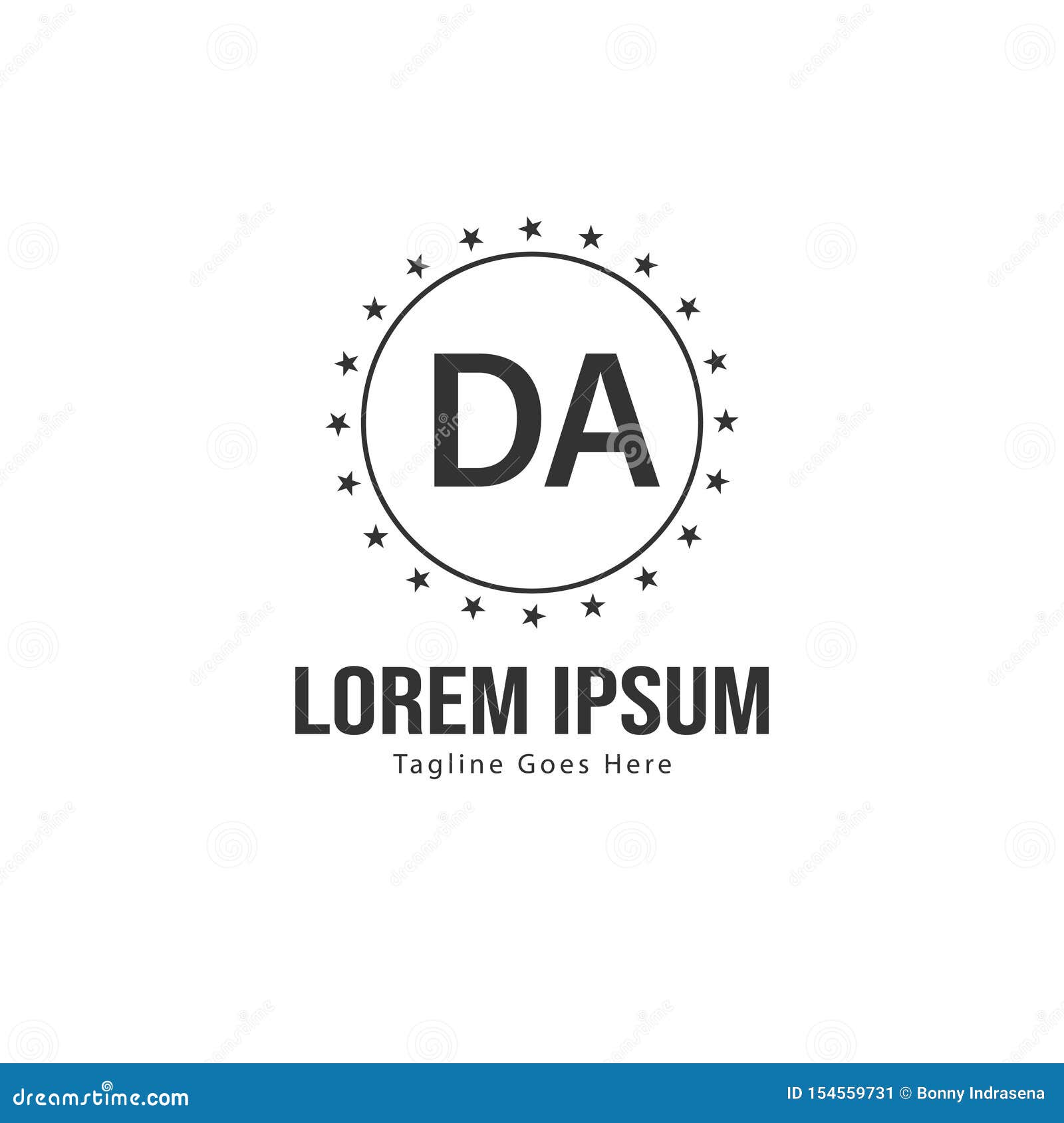 DA Letter Logo Design. Creative Modern DA Letters Icon Illustration ...