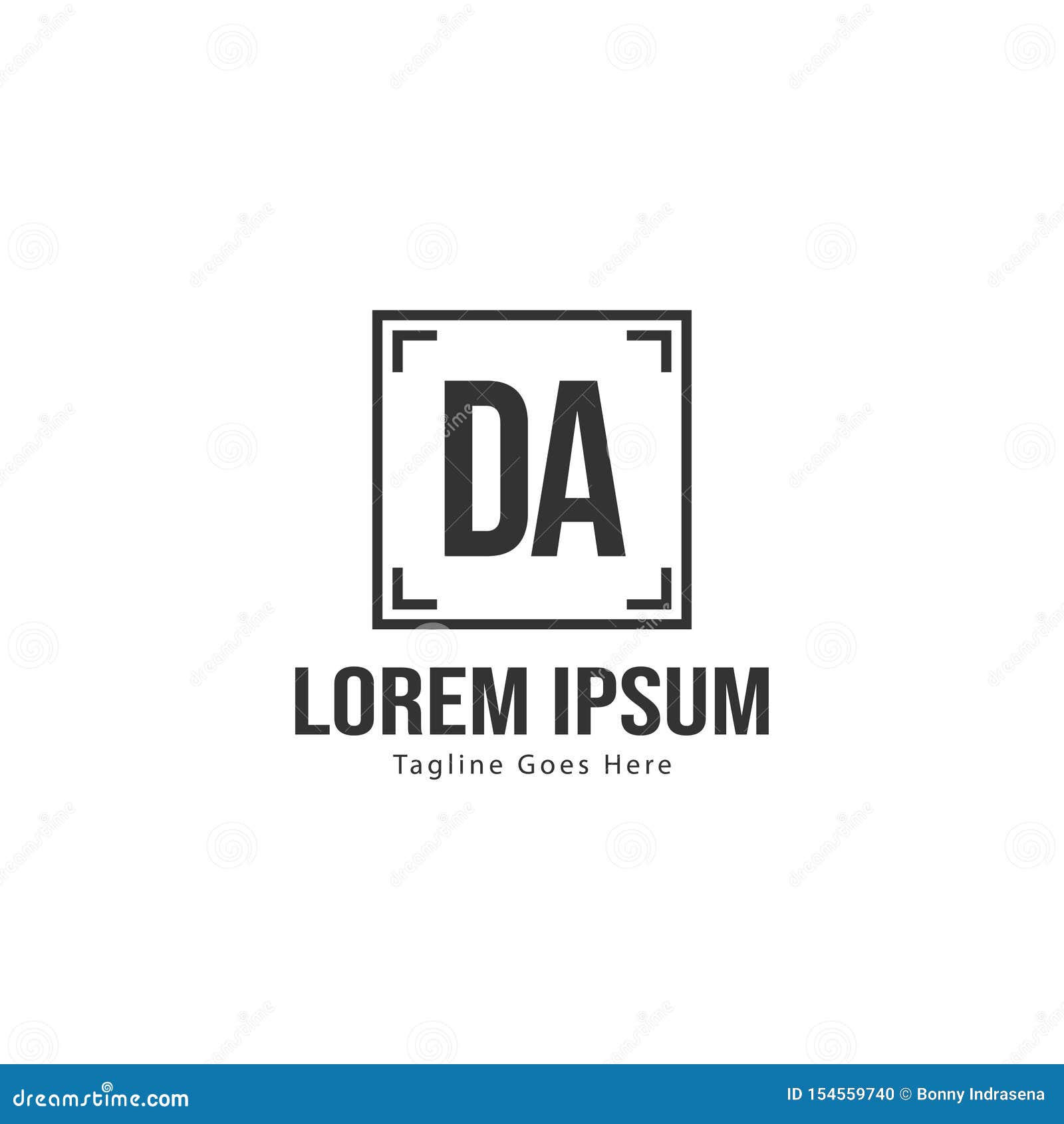 DA Letter Logo Design. Creative Modern DA Letters Icon Illustration ...