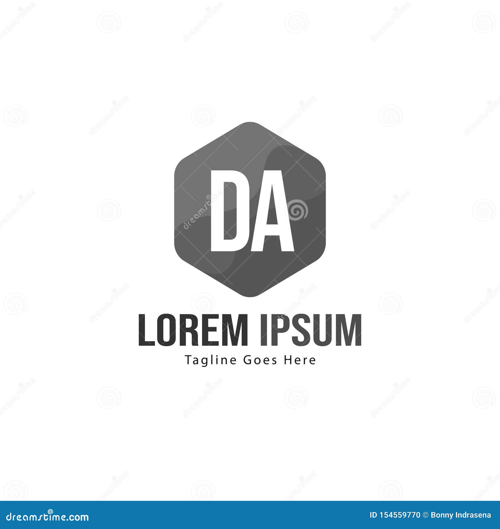 DA Letter Logo Design. Creative Modern DA Letters Icon Illustration ...