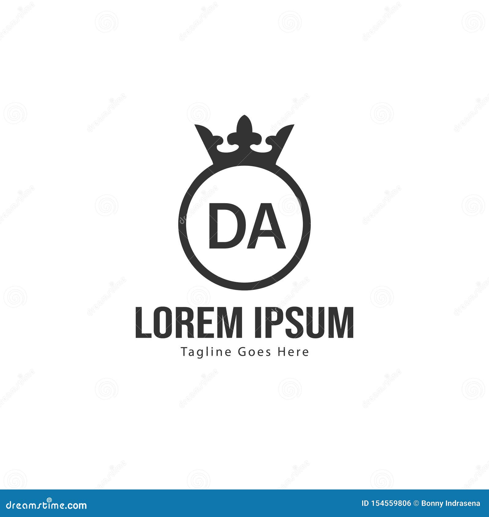 DA Letter Logo Design. Creative Modern DA Letters Icon Illustration ...