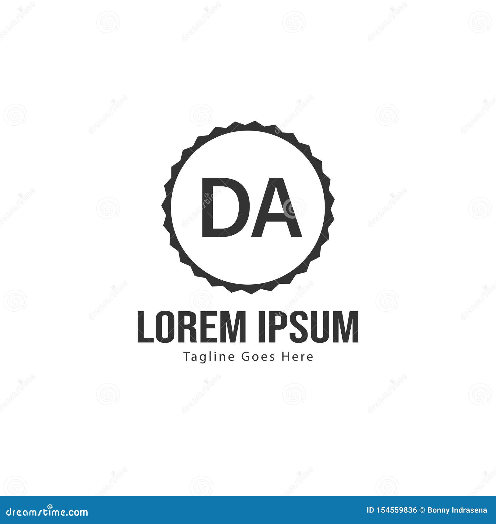 DA Letter Logo Design. Creative Modern DA Letters Icon Illustration ...