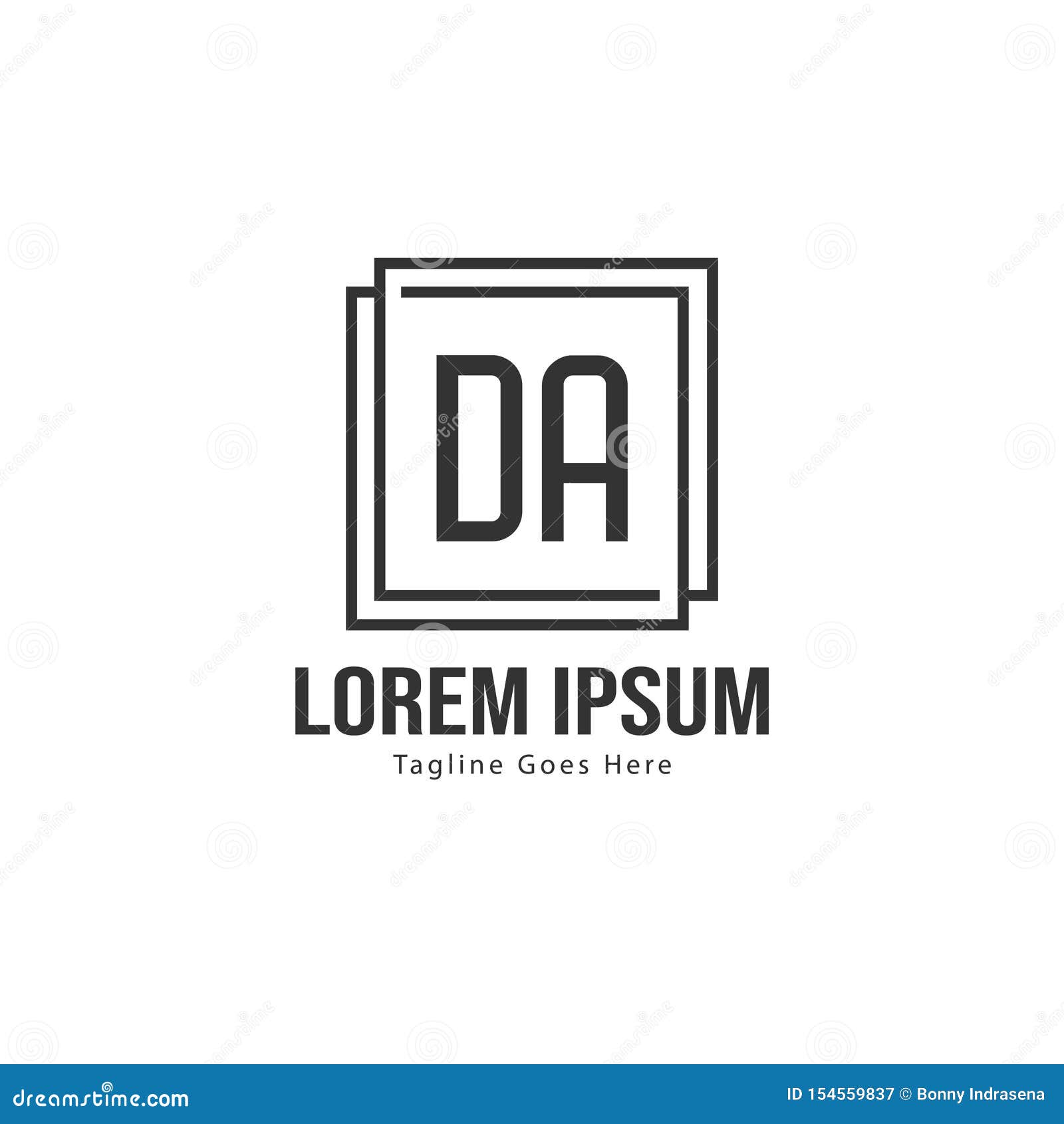 DA Letter Logo Design. Creative Modern DA Letters Icon Illustration ...