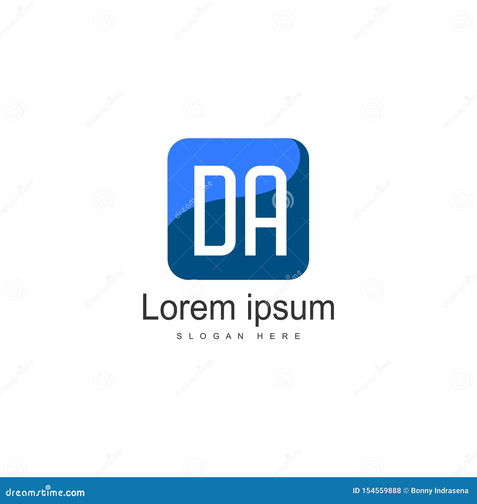 DA Letter Logo Design. Creative Modern DA Letters Icon Illustration ...