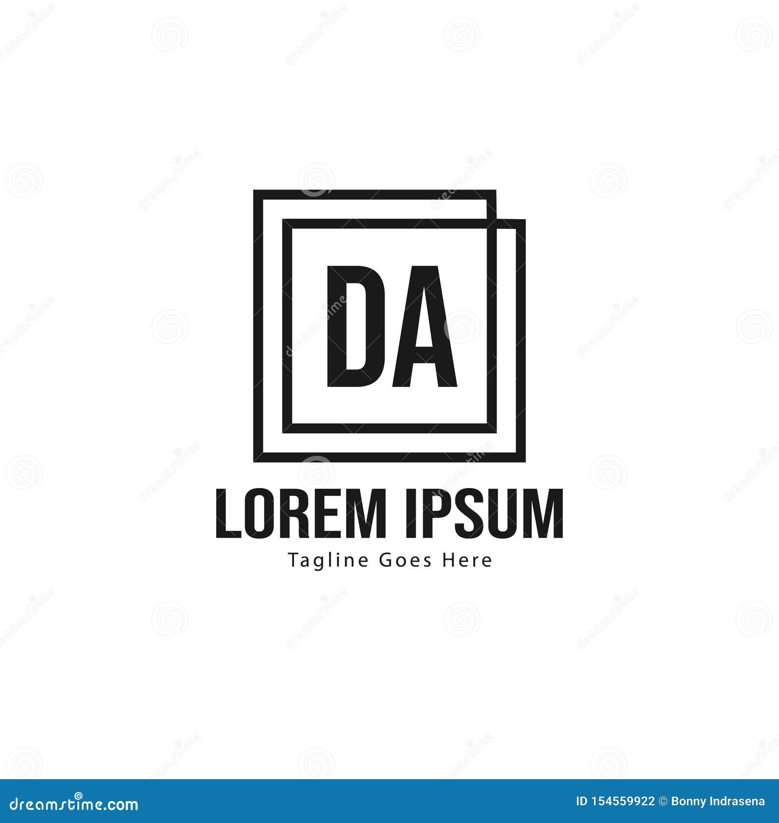 DA Letter Logo Design. Creative Modern DA Letters Icon Illustration ...