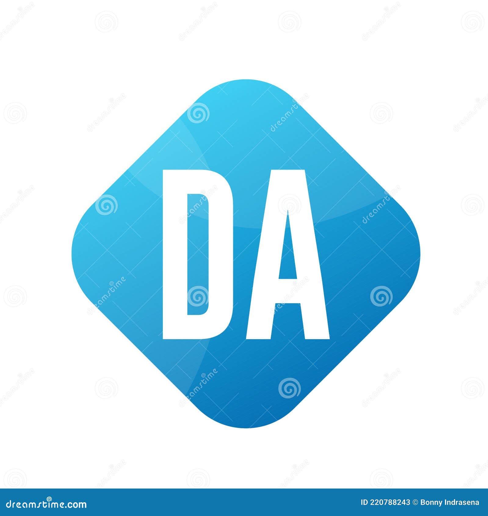 DA Letter Logo Design with Simple Style Stock Vector - Illustration of ...