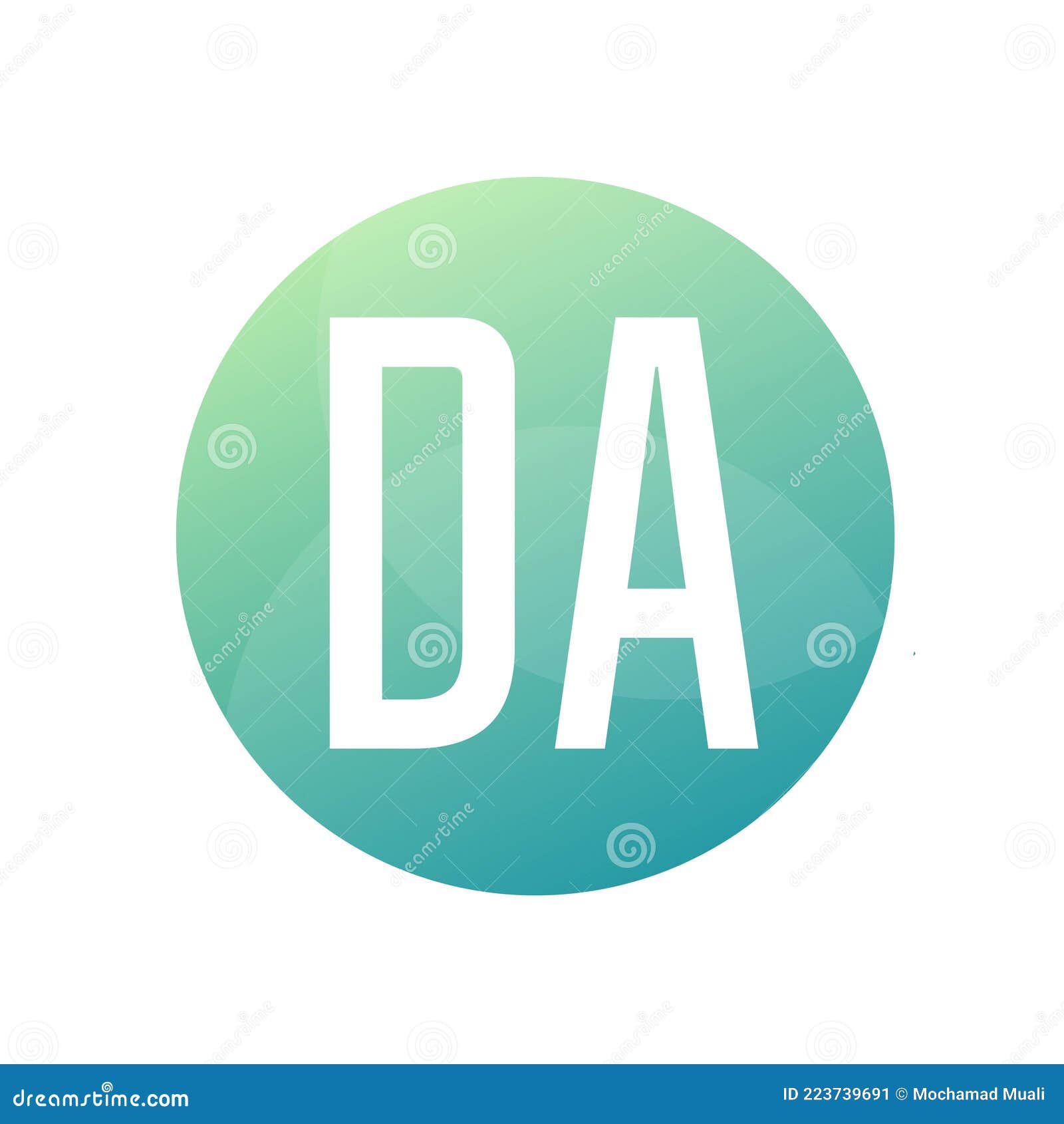 DA Letter Logo Design with Simple Style Stock Vector - Illustration of ...