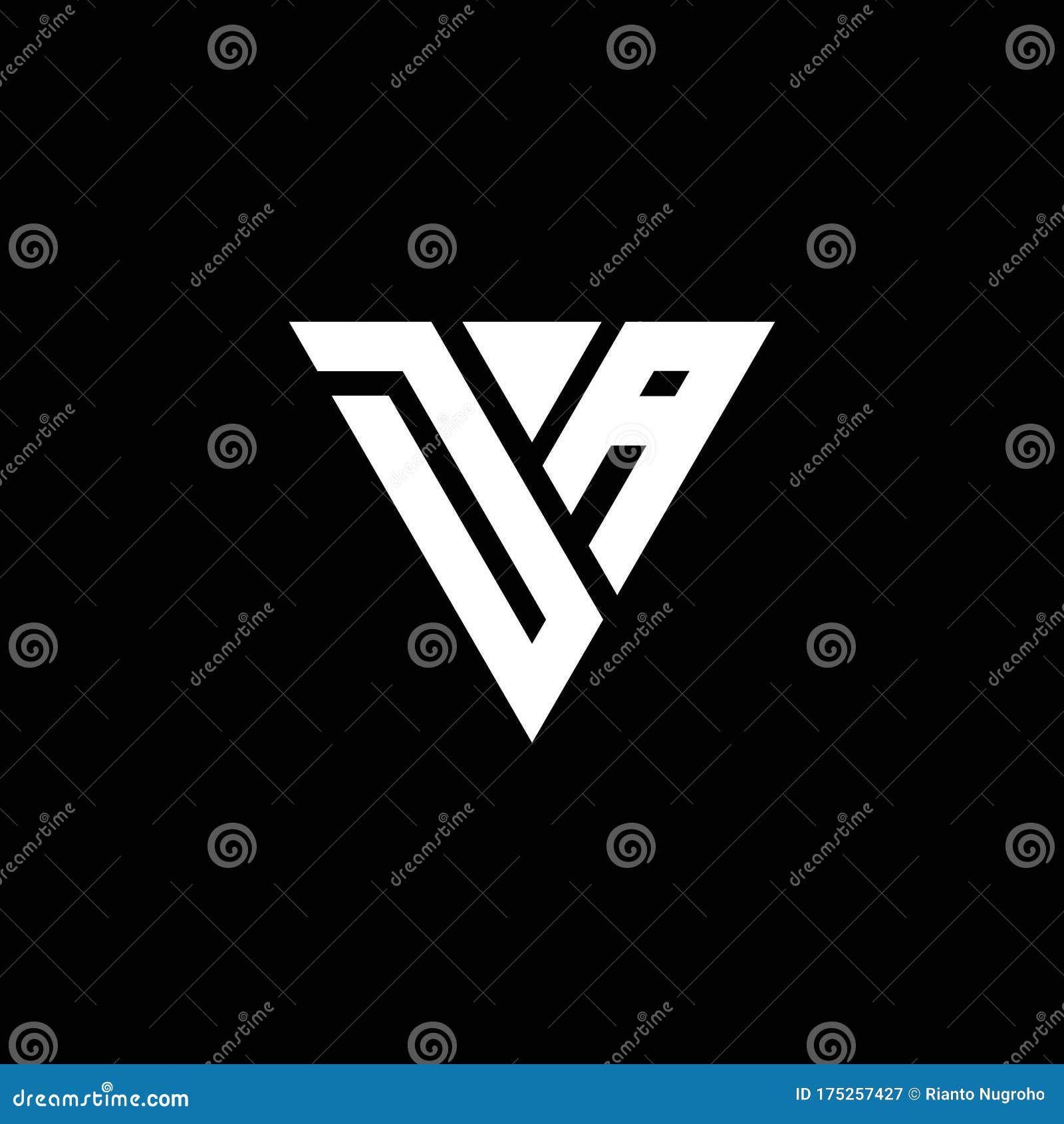 DA Logo Letter Monogram with Triangle Shape Design Template Stock ...