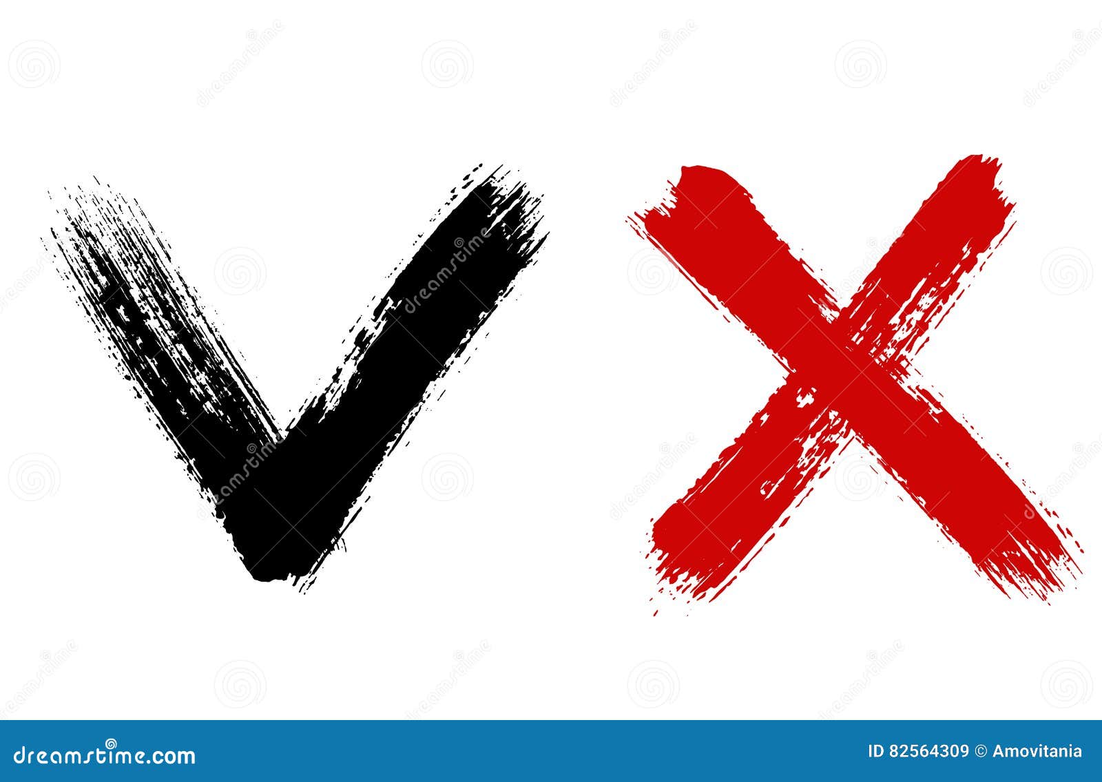 Da Marca X Símbolo Sim Pintado Ilustração do Vetor - Ilustração de ...