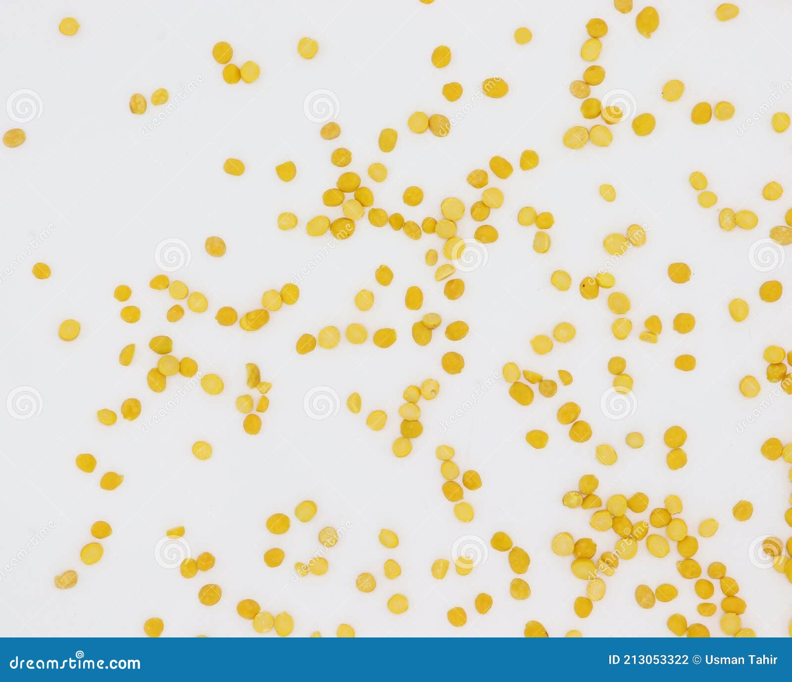 Daal Chana, Heap of Yellow Split Chickpeas Isolated Stock Photo - Image ...